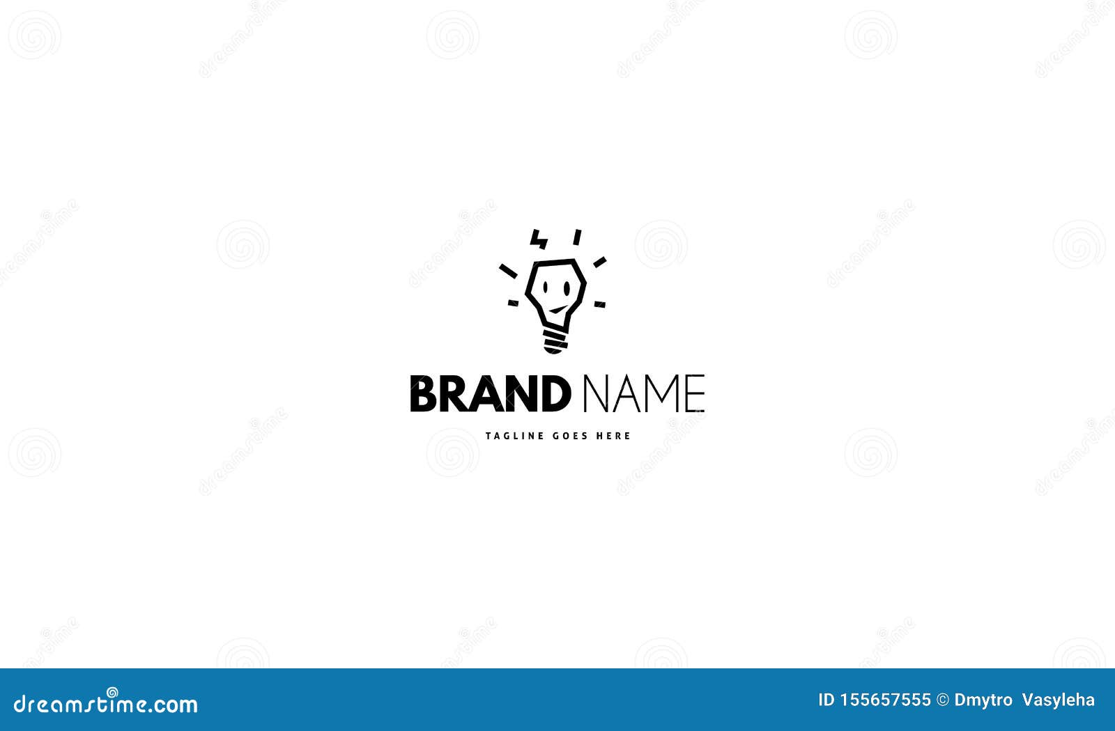 Vector Black Logo on Which an Abstract Image of an Idea in the Form of ...