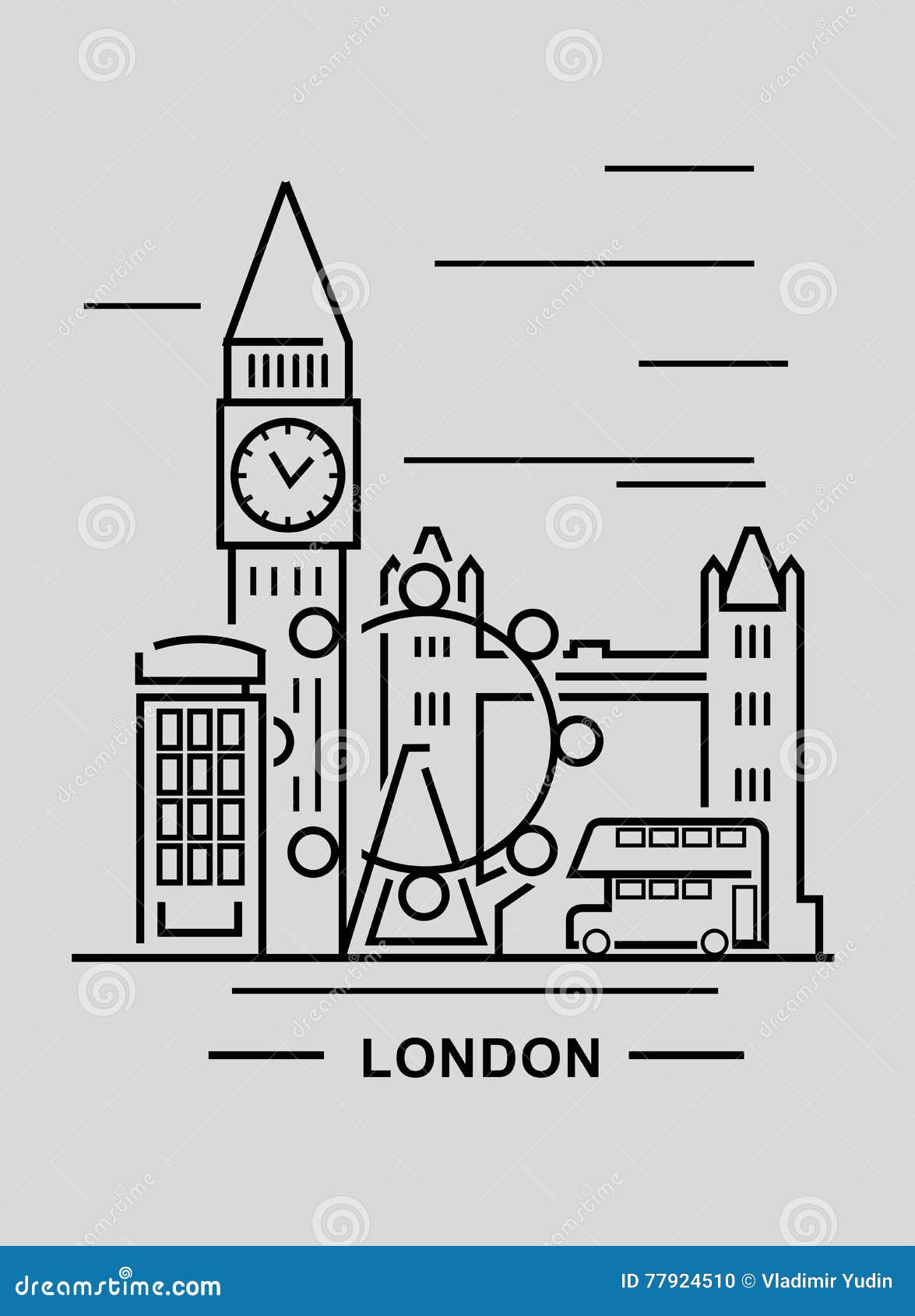 Vector black london stock vector. Illustration of sign - 77924510