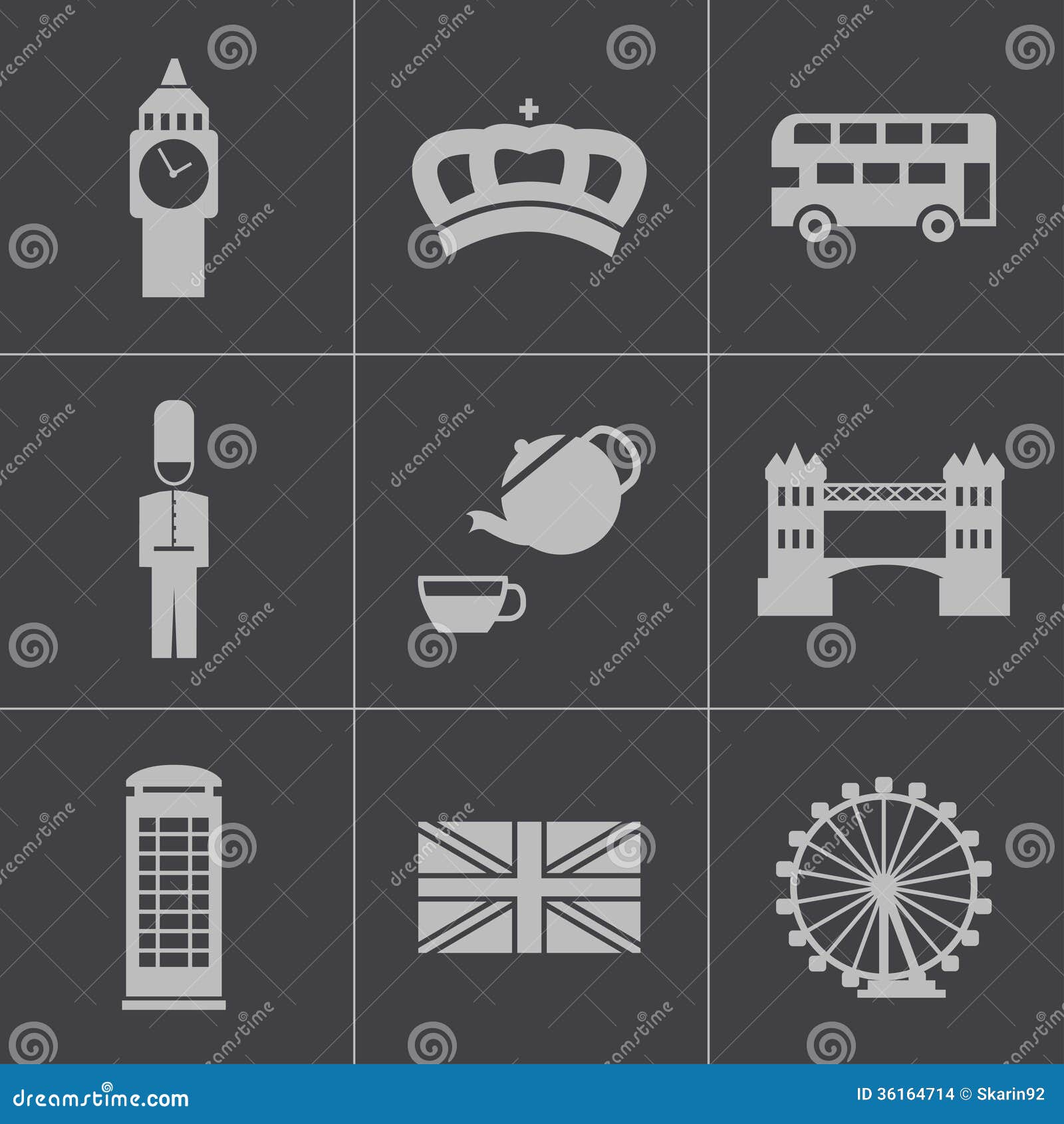 London Icons Vector Illustration | CartoonDealer.com #24786476