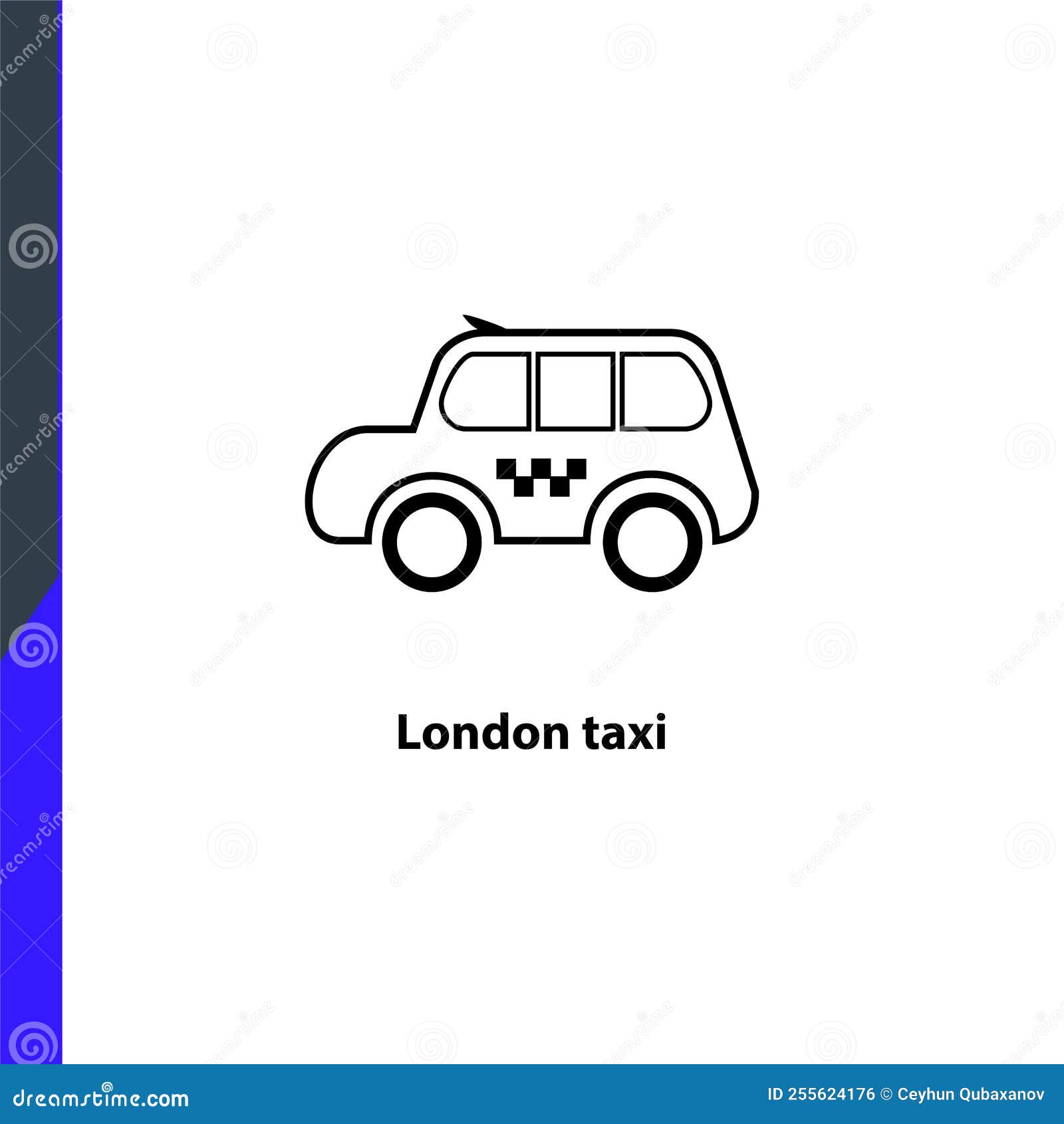 Vector Black London Taxi Icon Stock Vector - Illustration of metropolis ...