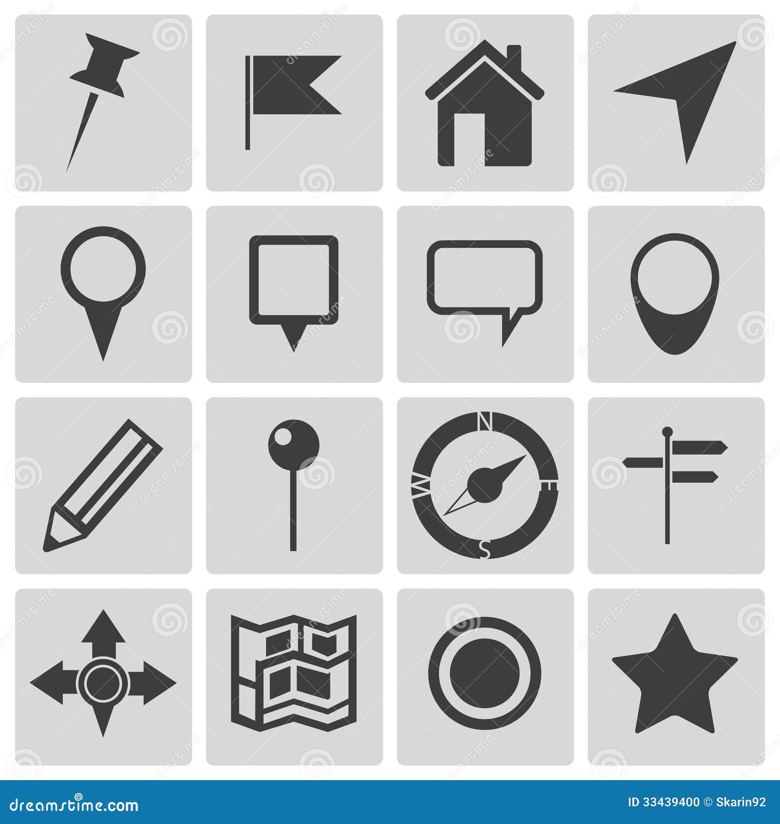 Vector black map icons stock illustration. Illustration of destination ...