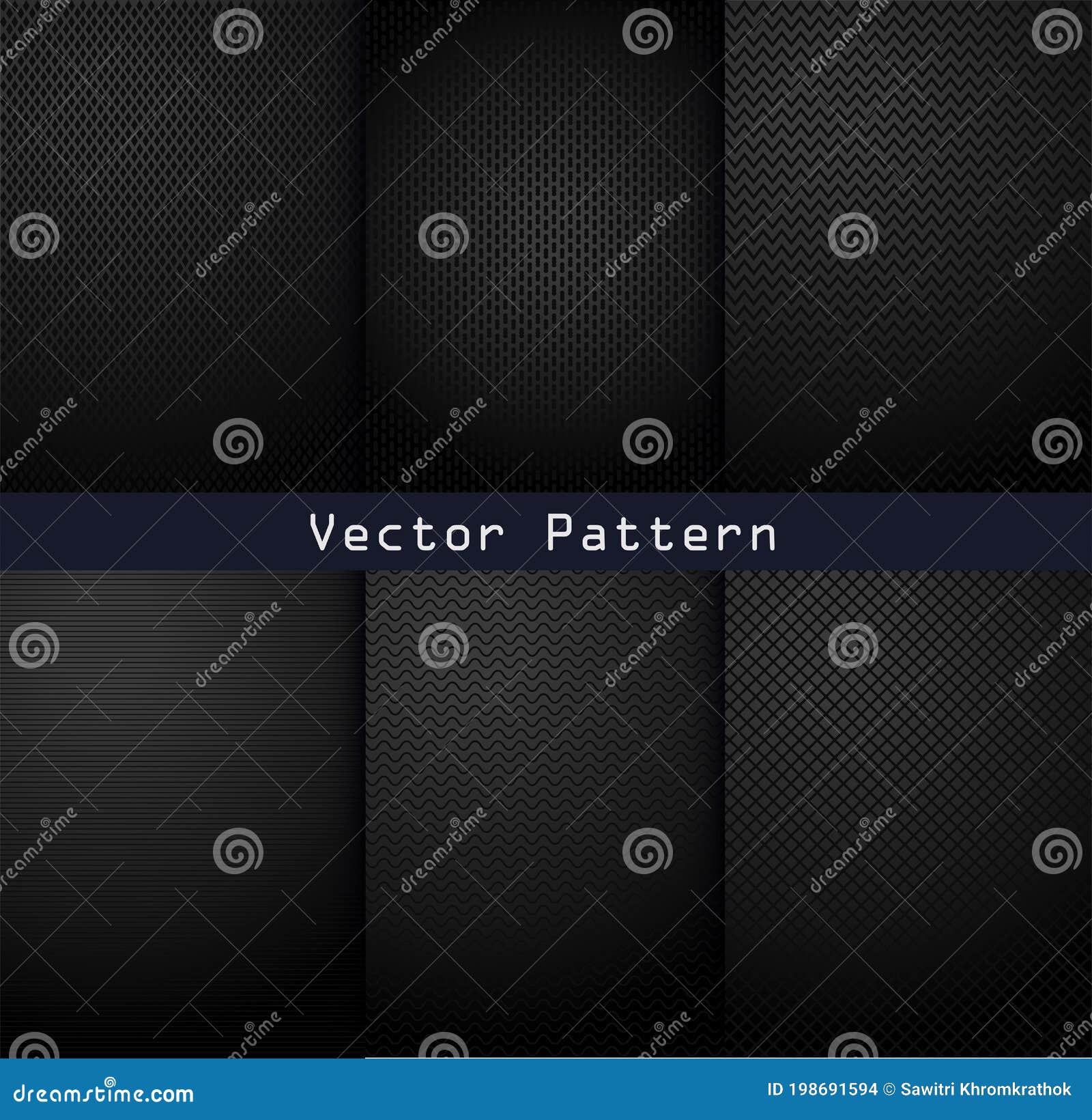 Vector Black Metal Patterns Texture Stock Vector - Illustration of ...