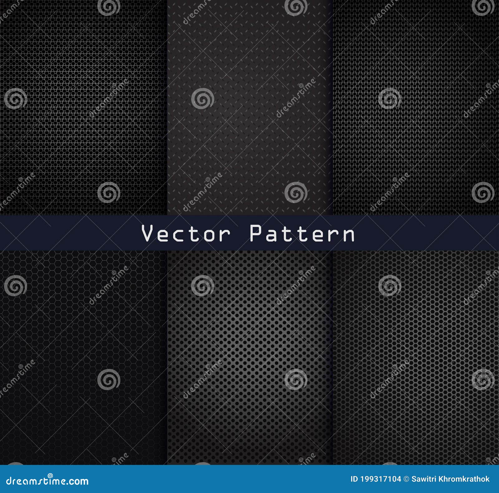 Vector Black Metal Patterns Texture Stock Vector - Illustration of ...