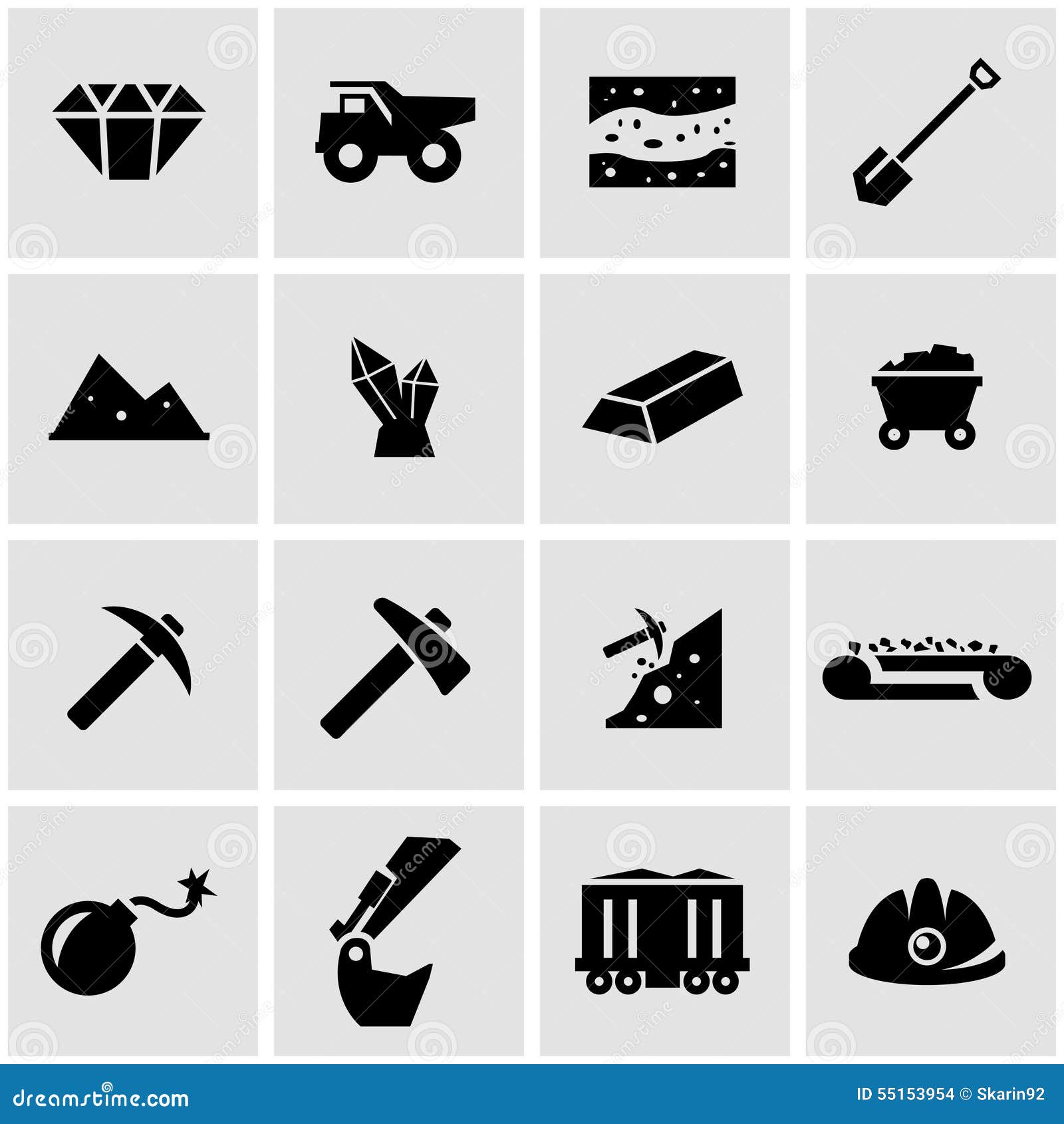 Mining Icon Illustratin Vector Graphic | CartoonDealer.com #286726401