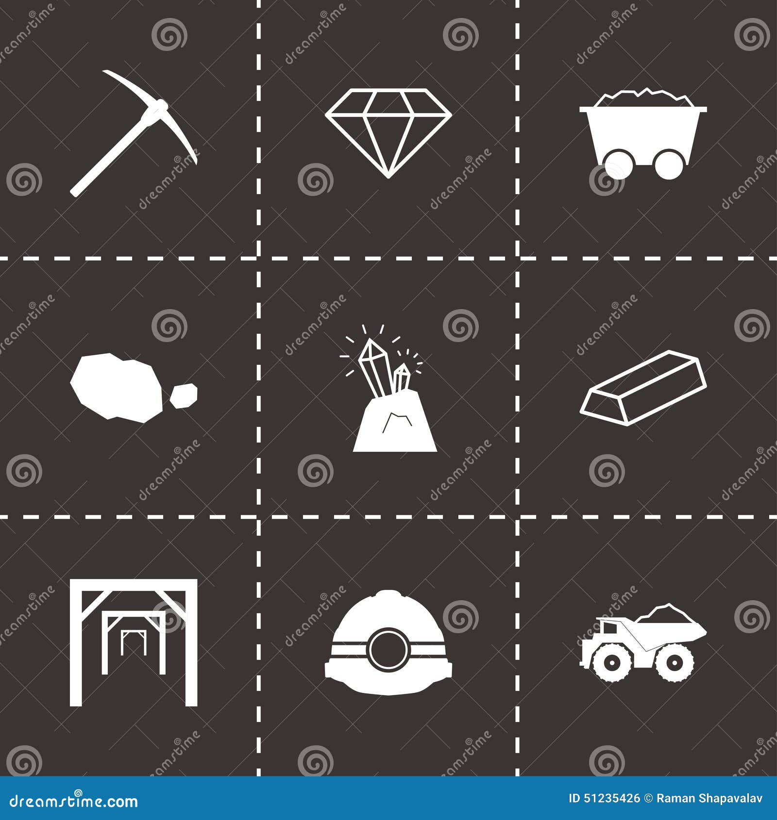 Mining Icons Collection Is A Vector Illustration With Editable Stroke ...
