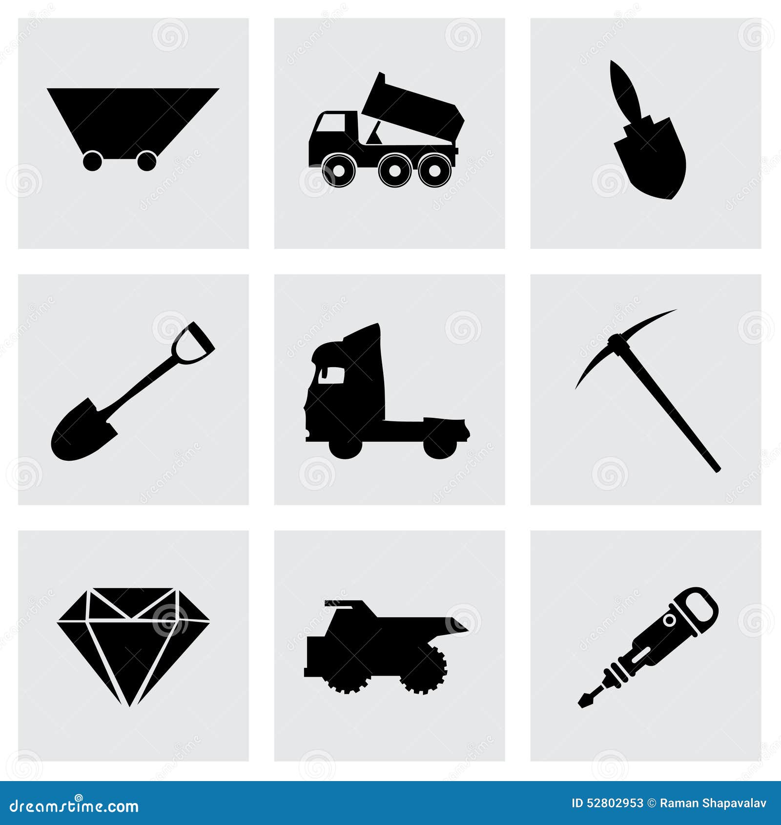 Mining Icons Set Royalty-Free Illustration | CartoonDealer.com #61972170