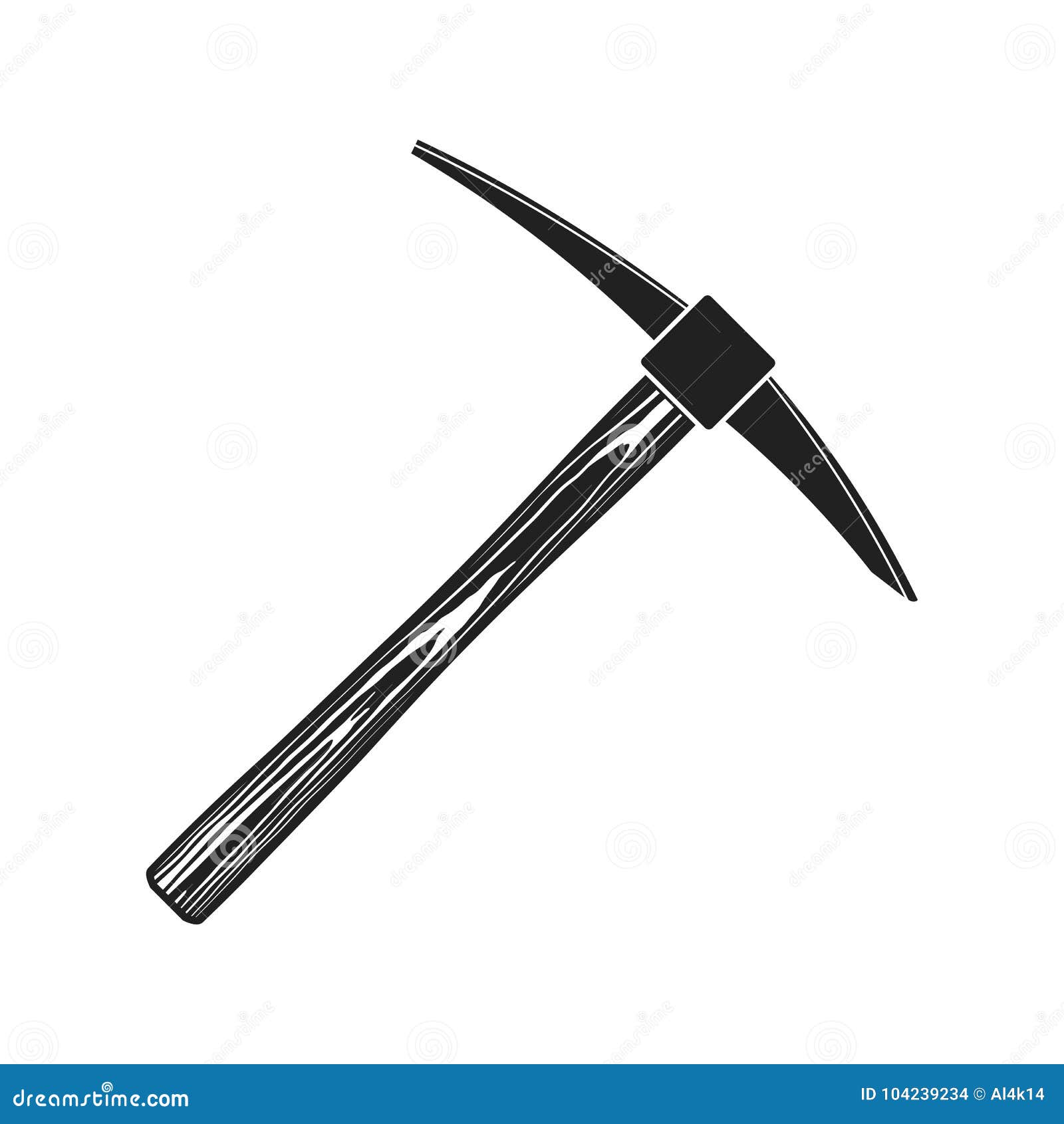 Vector Pick Mining Tool Illustration Stock Vector - Illustration of ...