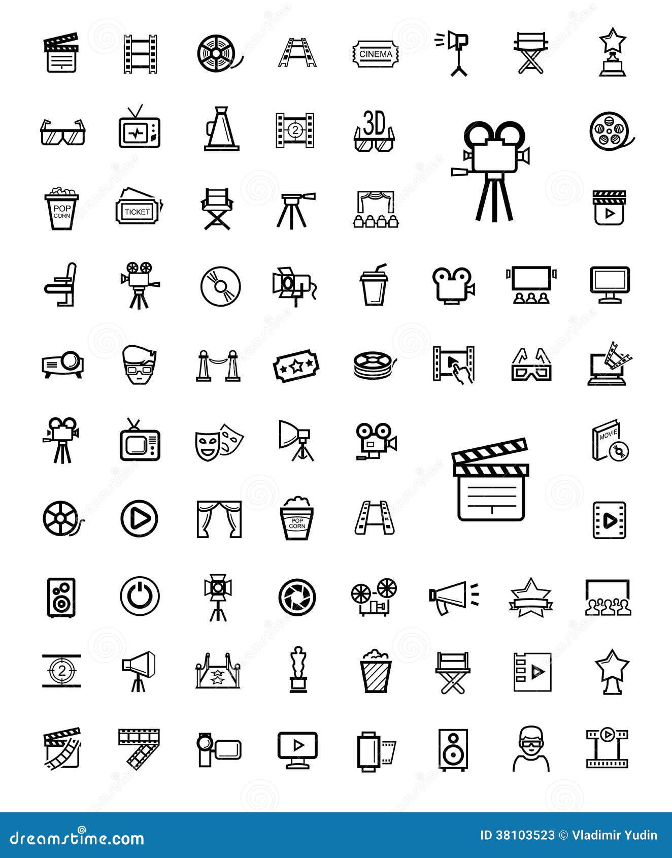 Black Movie HD Symbol For Banner, General Design Print And Websites ...