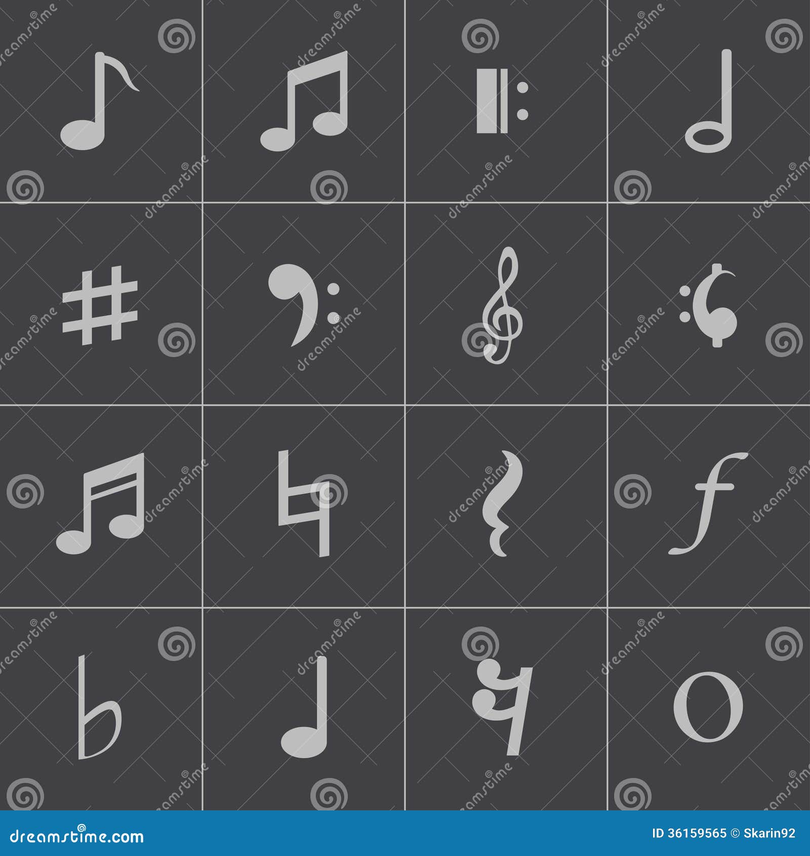 Vector Black Notes Icons Set Stock Vector - Illustration of audio ...