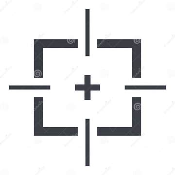 Vector Black Optical Sight Aim Icon Stock Vector - Illustration of ...