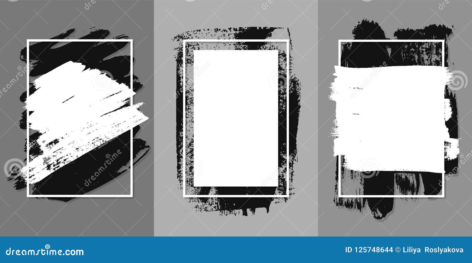 Brush Stroke Border Vector Clipart