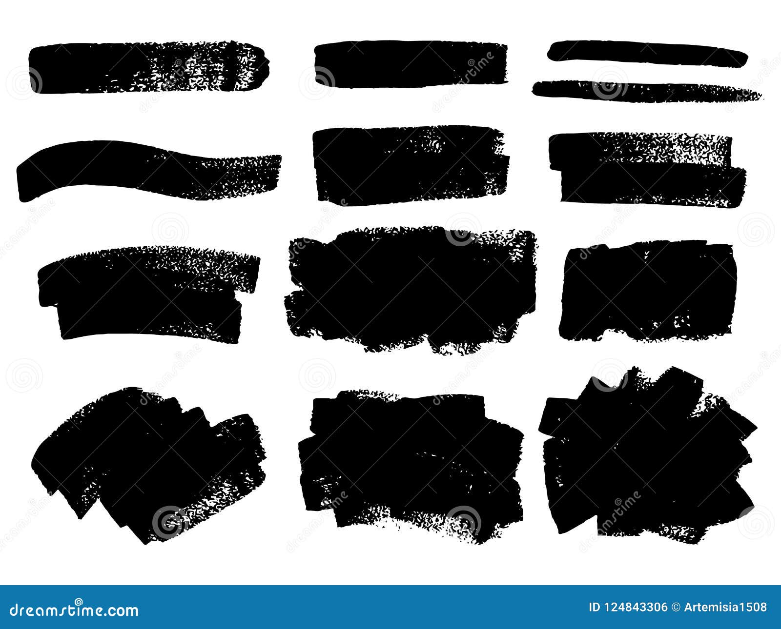 Vector Black Paint, Ink Brush Stroke, Brush, Line or Texture. Di Stock ...