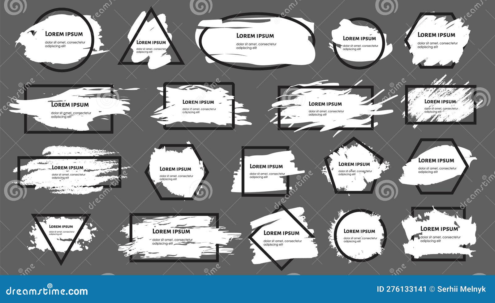 Vector paintbrush set stock vector. Illustration of stroke - 276133141