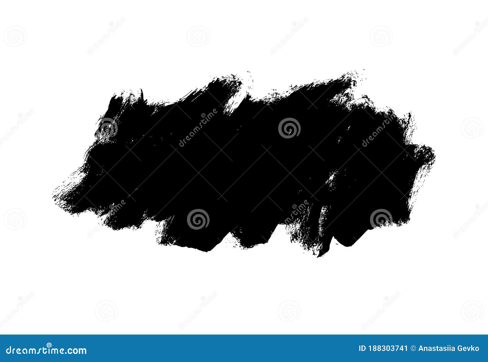 Vector Black Paint, Ink Brush Stroke, Rectangular Shape. Dirty Grunge ...