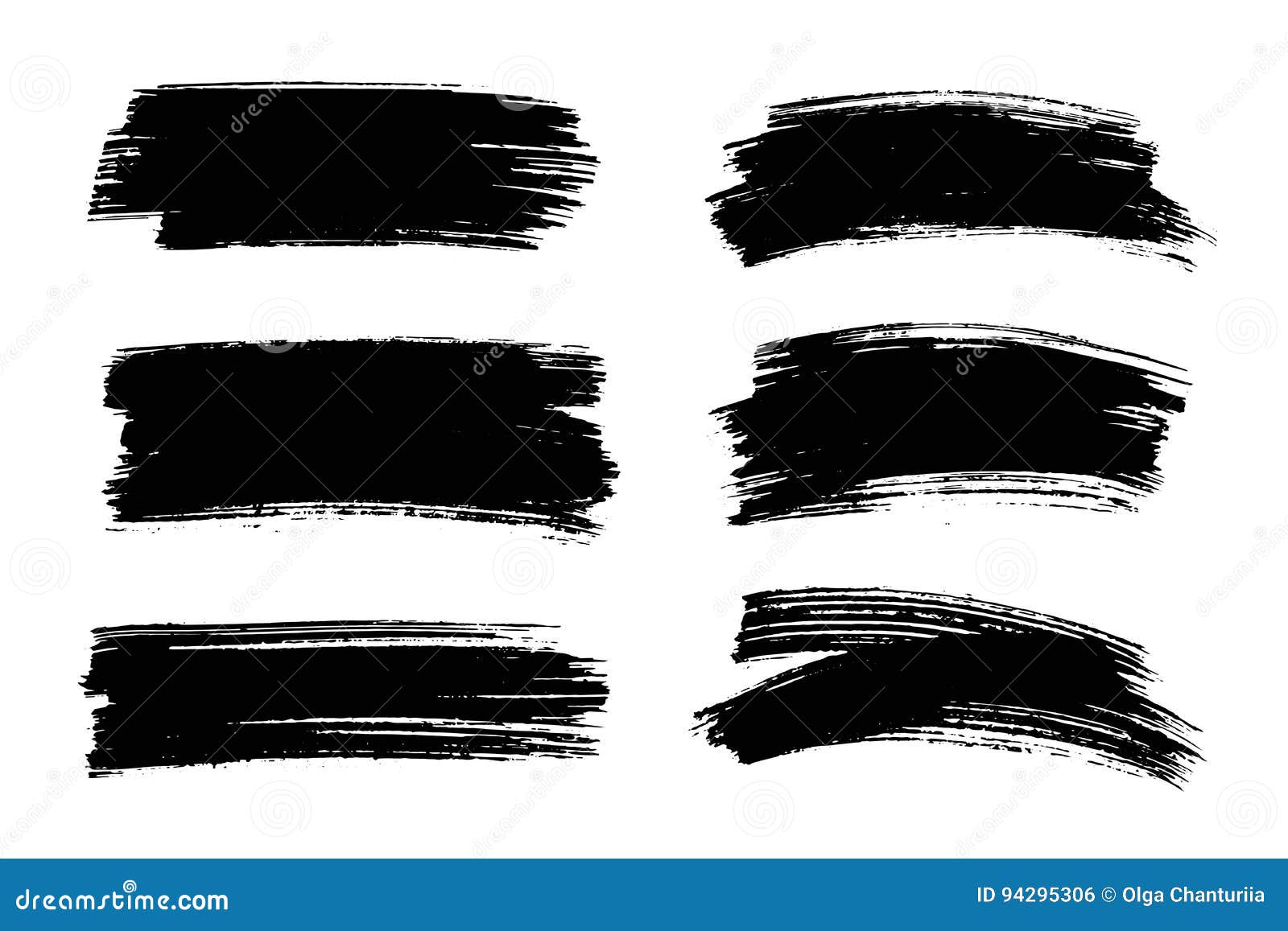 Vector Black Paint, Ink Brush Stroke, Texture. Stock Vector ...