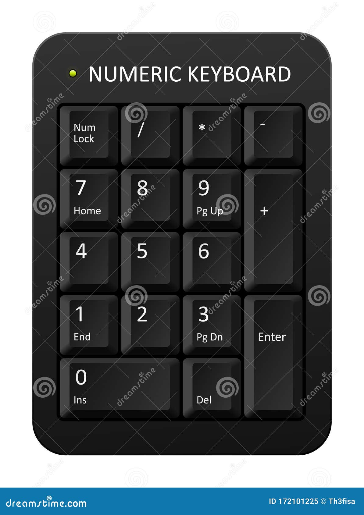 Vector Black Pc Numeric Keyboard Stock Vector - Illustration of ...