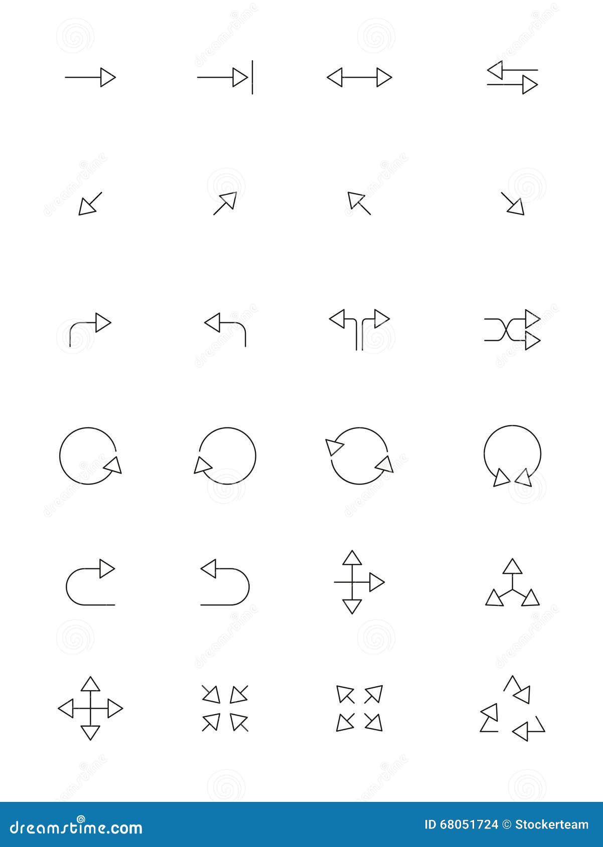 Vector Black Pointer Icons Set Stock Illustration - Illustration of ...