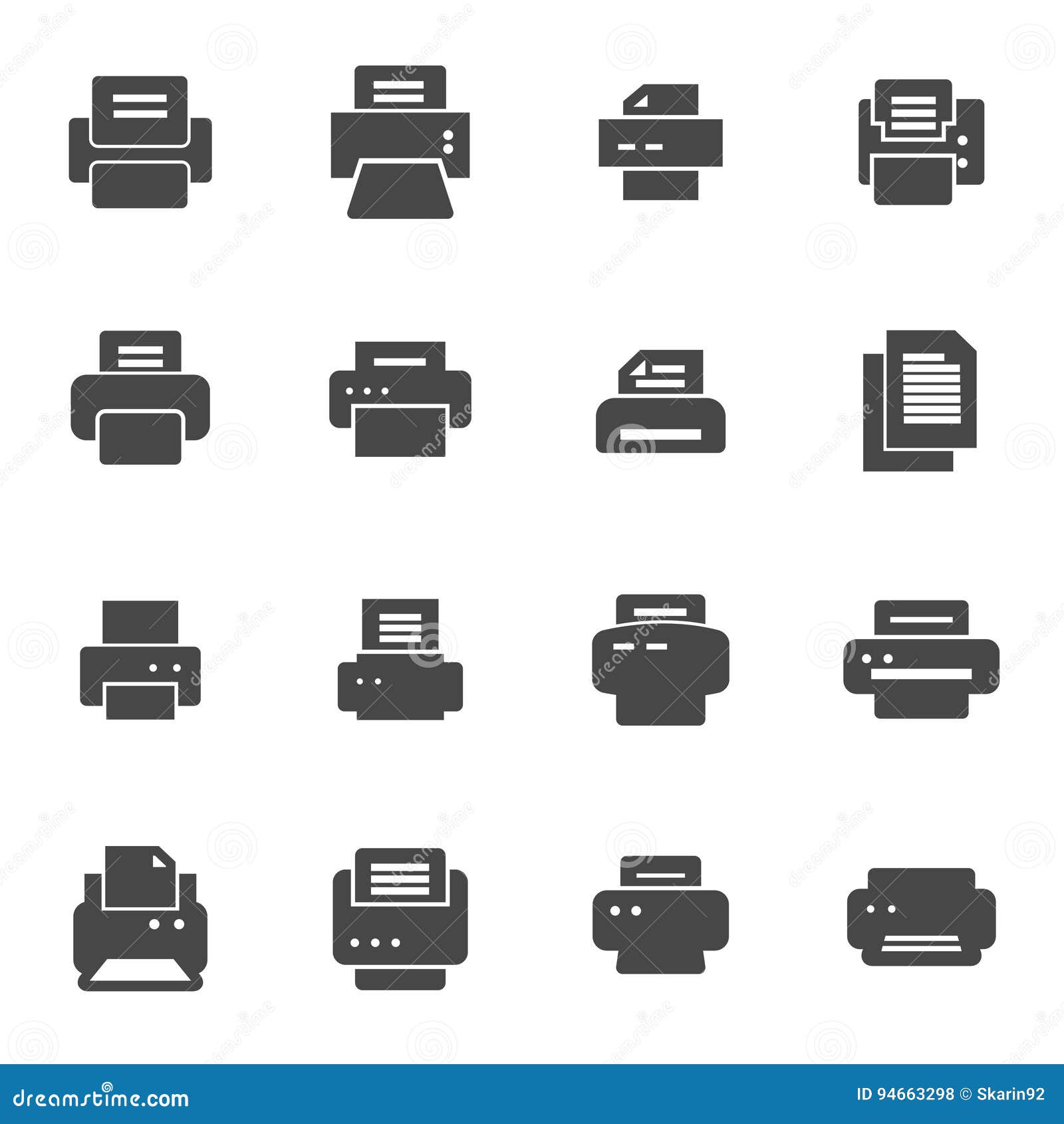 Black Printer Symbol For Banner, General Design Print And Websites ...