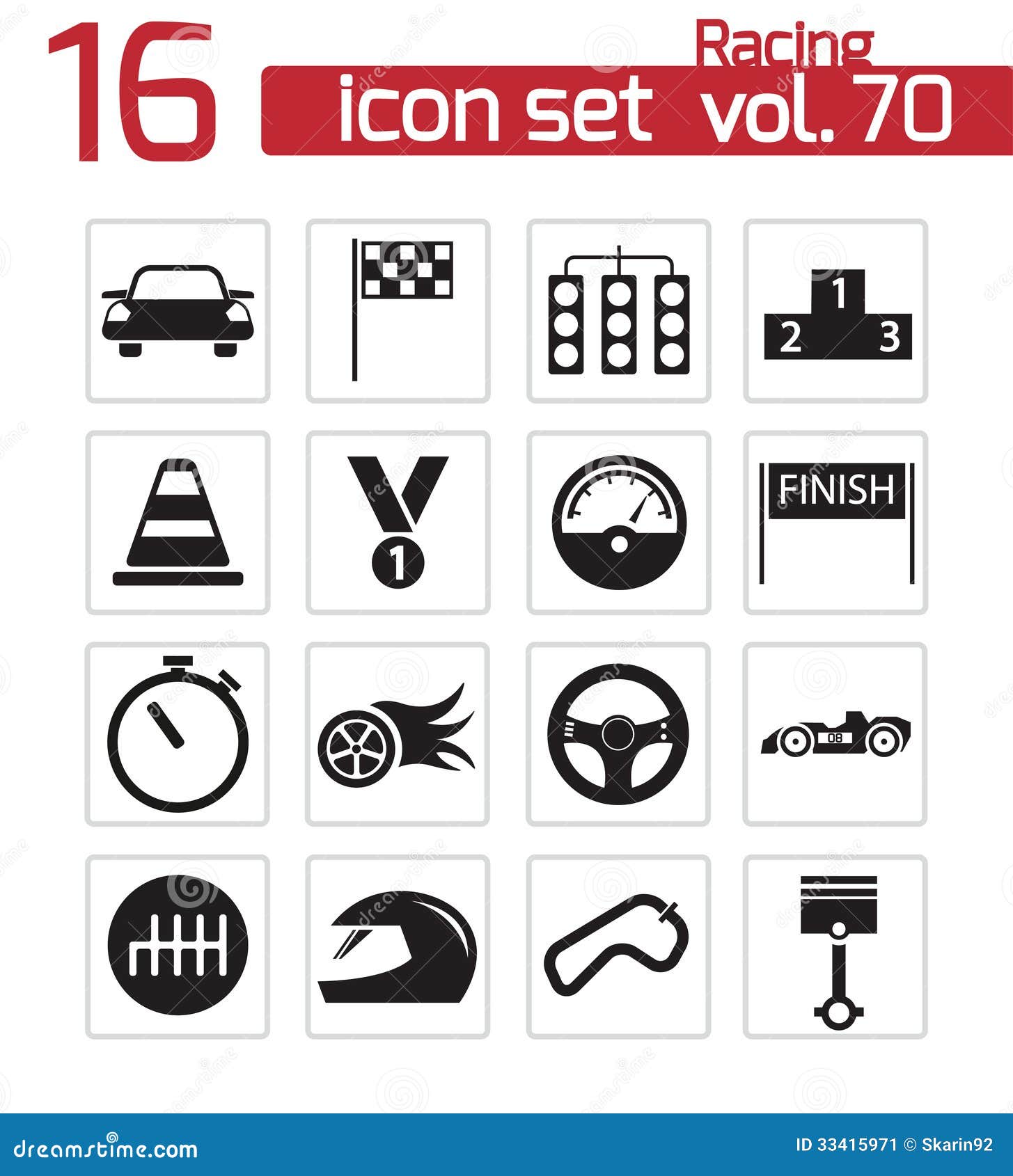 Vector black racing icons stock illustration. Illustration of fast ...