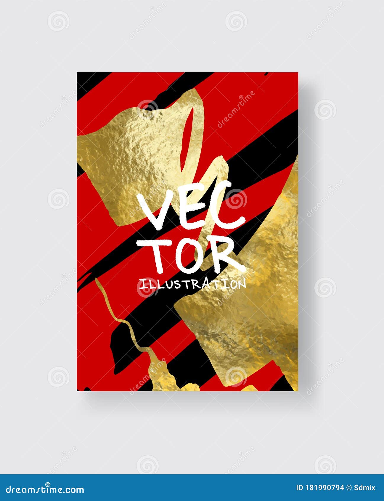 Vector Black Red and Gold Design Templates for Brochures Stock Vector ...