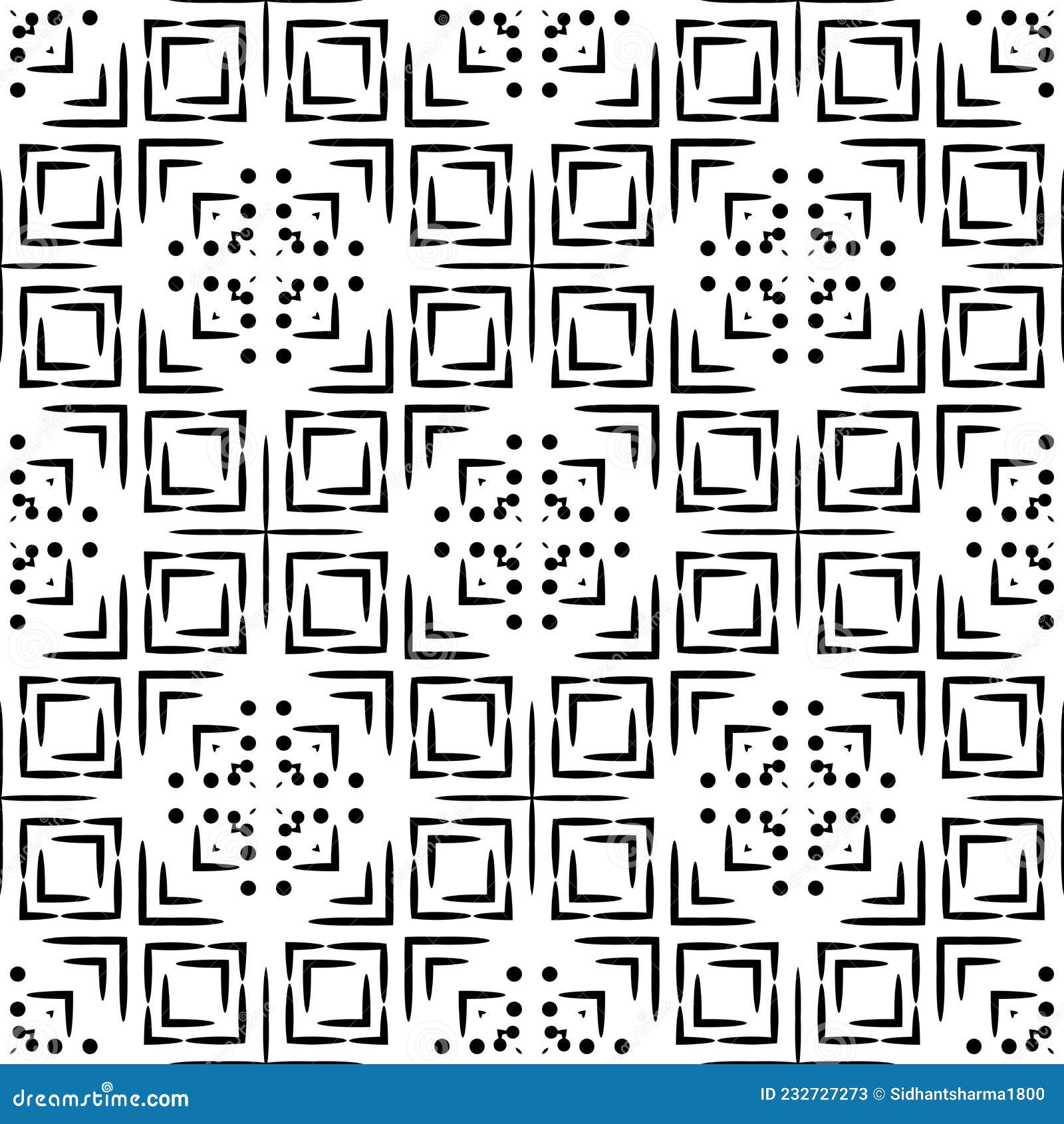 Vector Black Repeated Design on White Background Geometrical Patterns ...