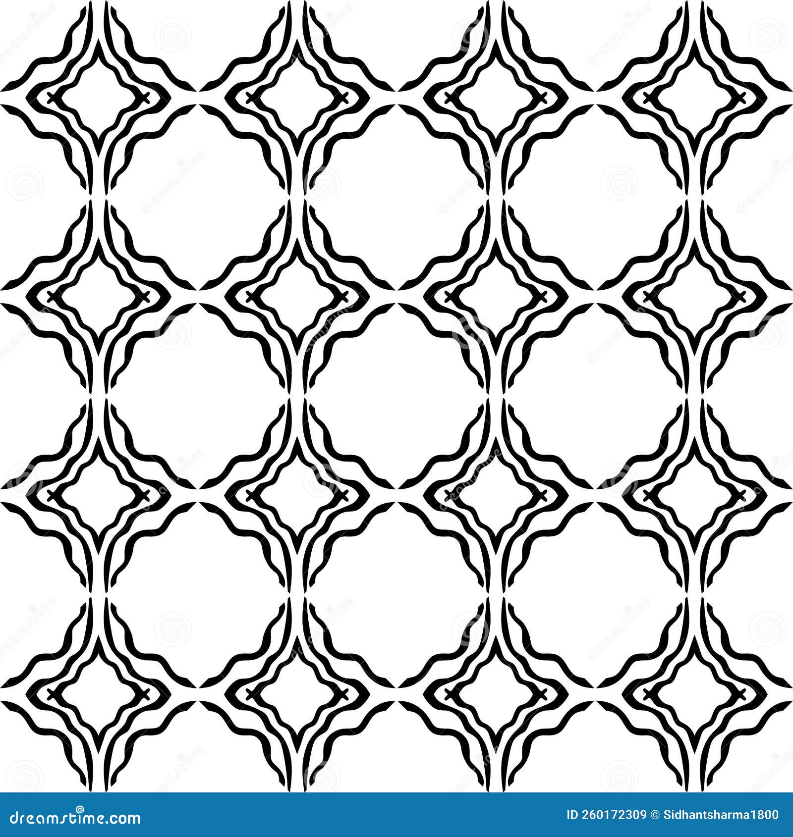 Vector Black Repeated Pattern on White Background Vector Illustrations ...