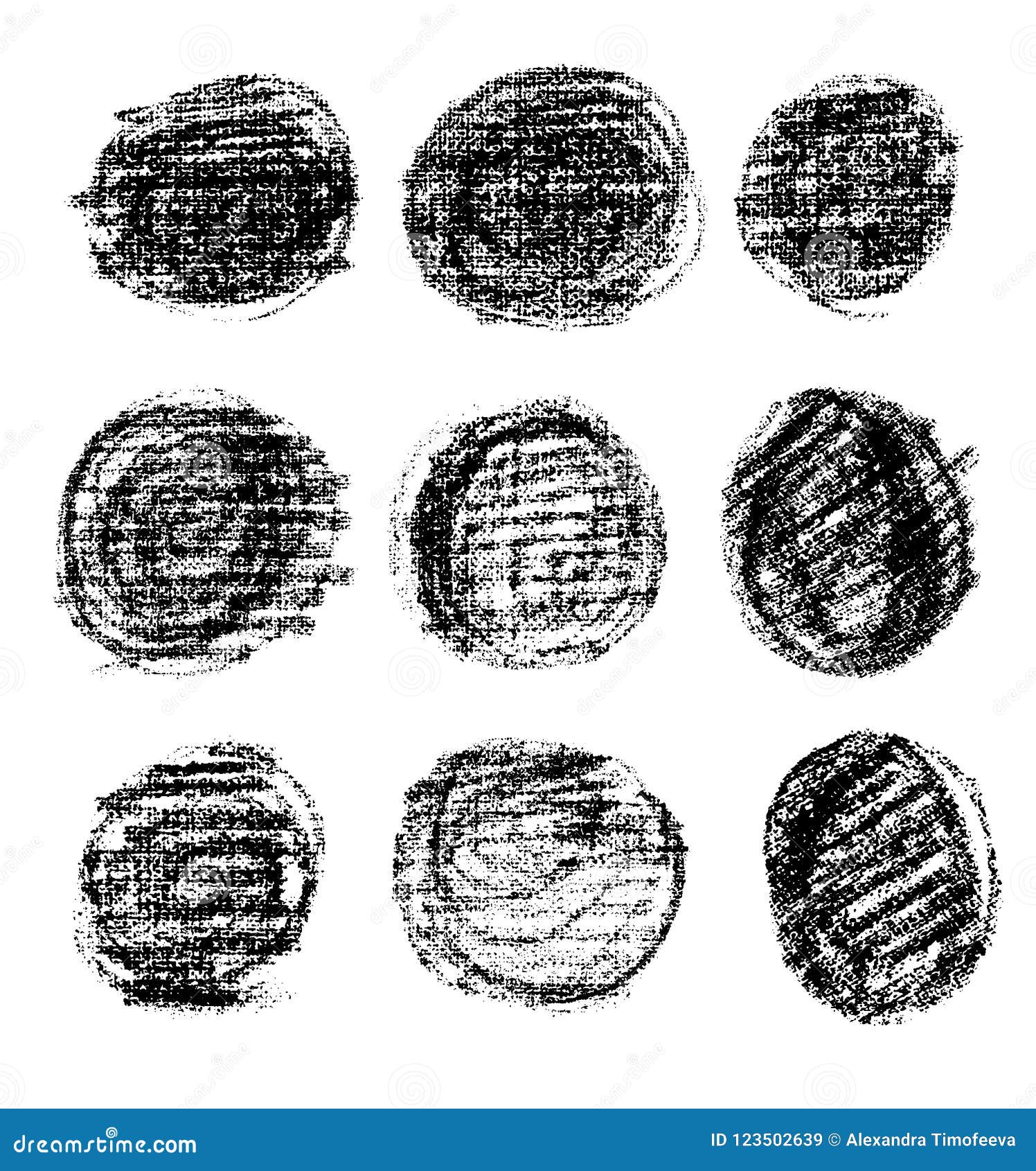 Vector Black Round Design Elements on the Chalkboard Stock Vector ...