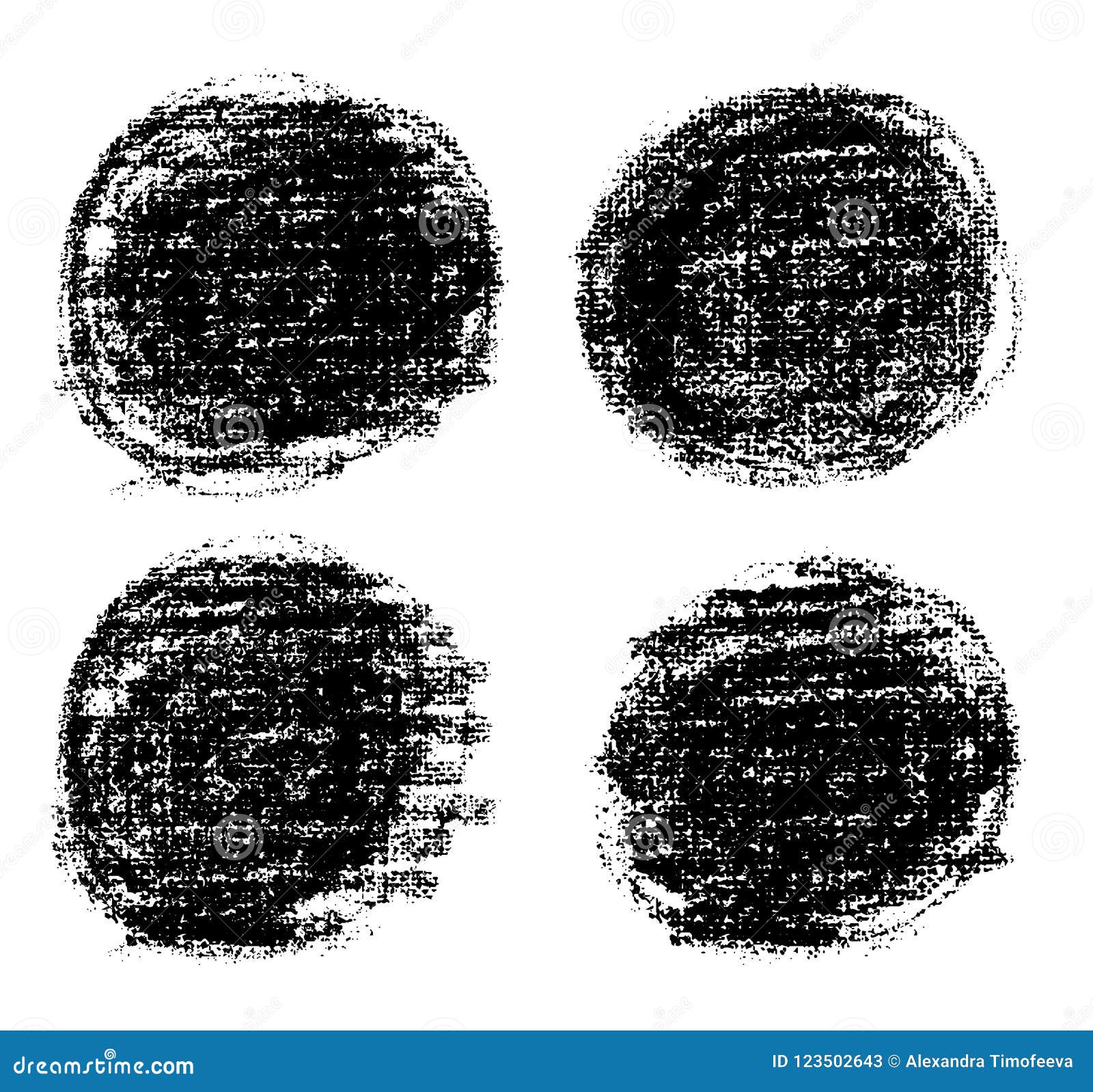 Vector Black Round Design Elements on the Chalkboard Stock Vector ...