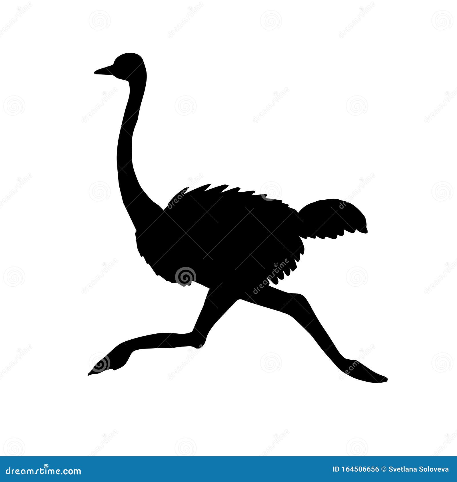 Ostrich Silhouette Vector Illustration | CartoonDealer.com #87503050