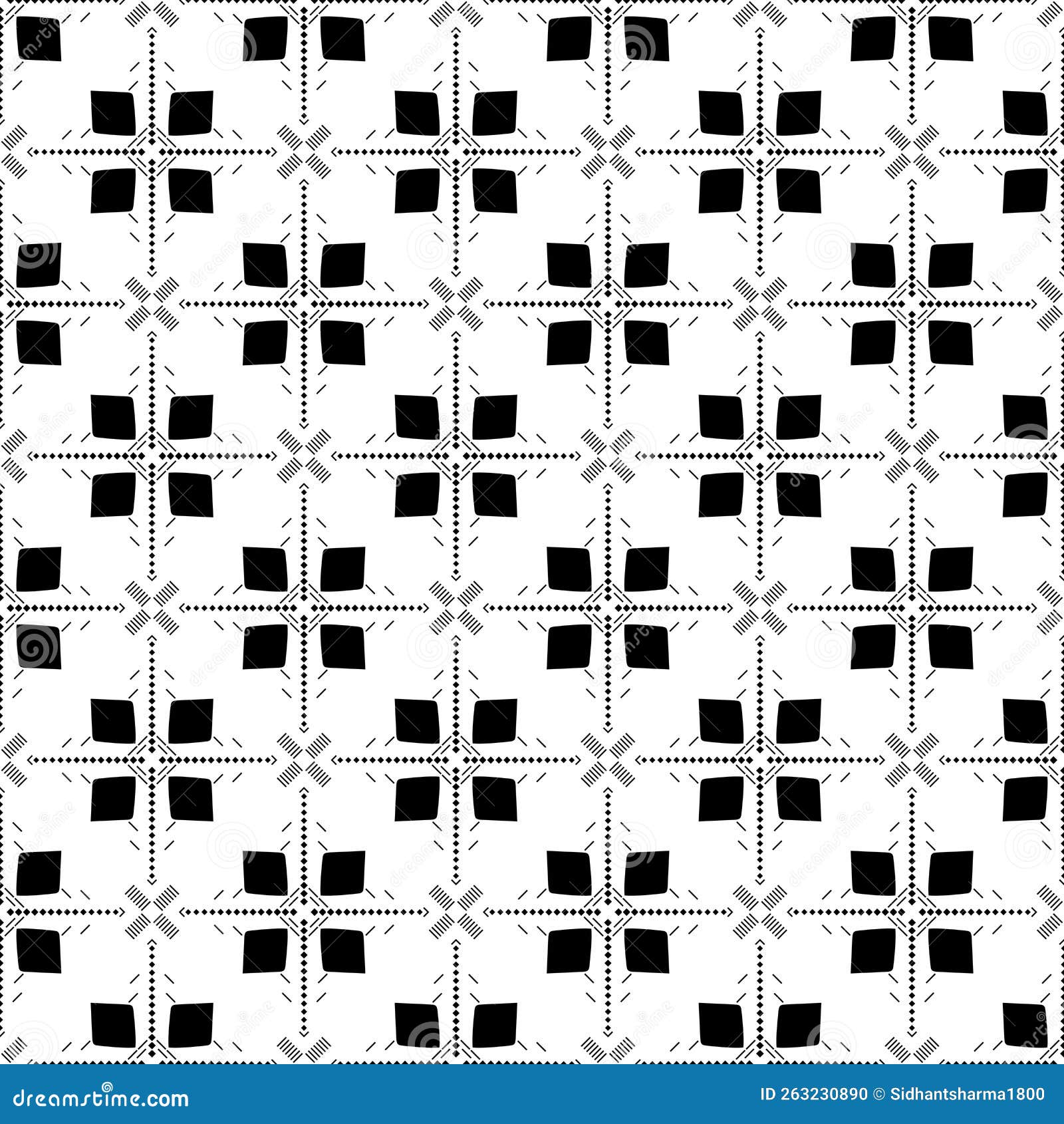 Vector Black Seamless Repeated Design on White Background Vector ...