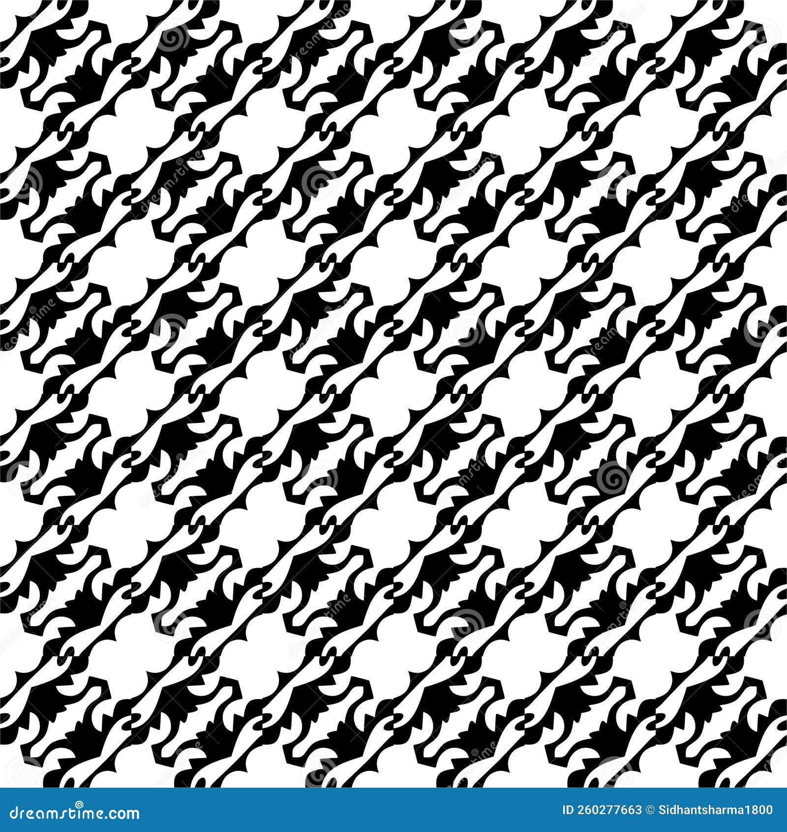 Vector Black Seamless Repeated Pattern on White Background Vector ...