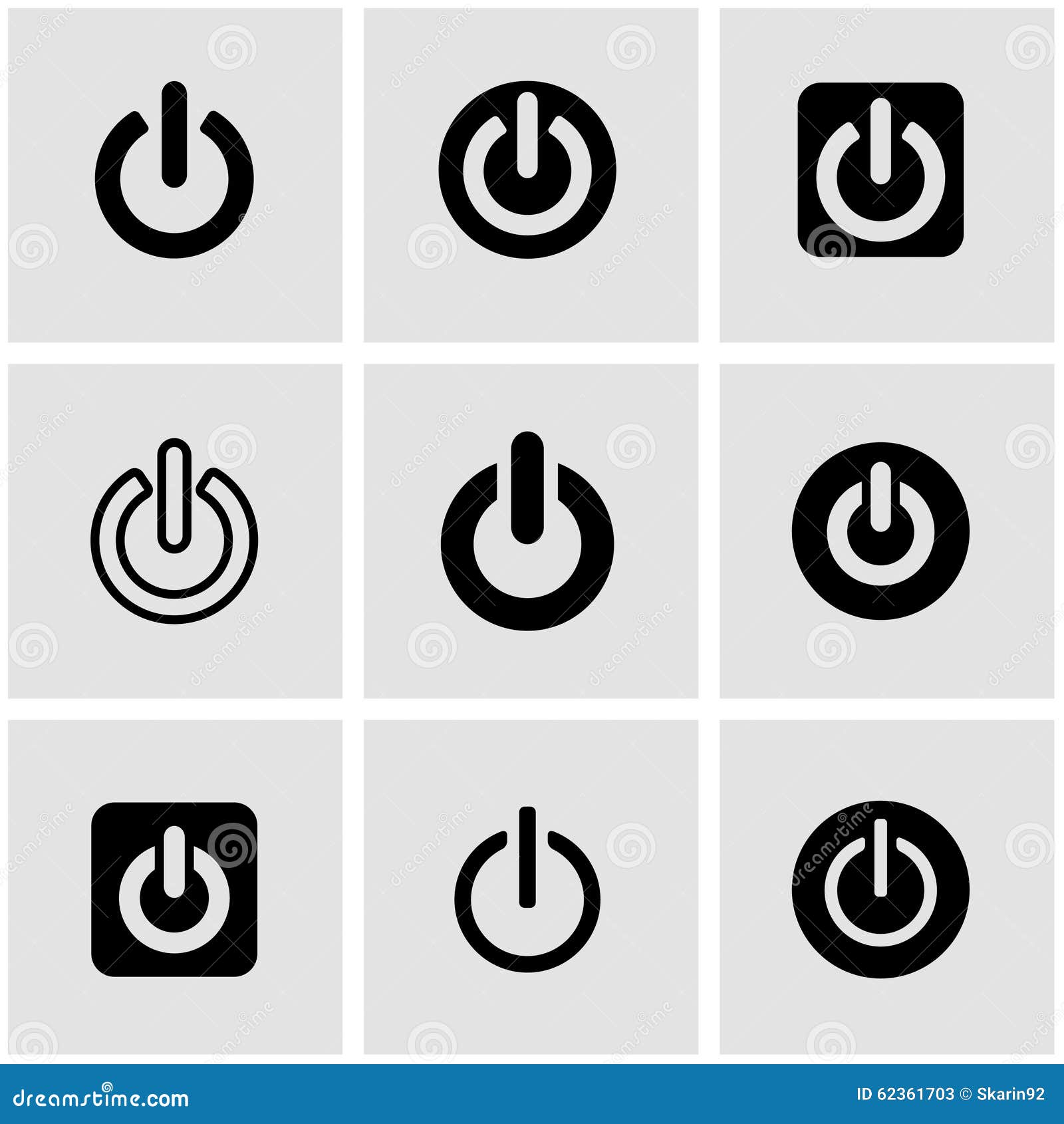 Shut Down Icons Vector Illustration | CartoonDealer.com #46682466