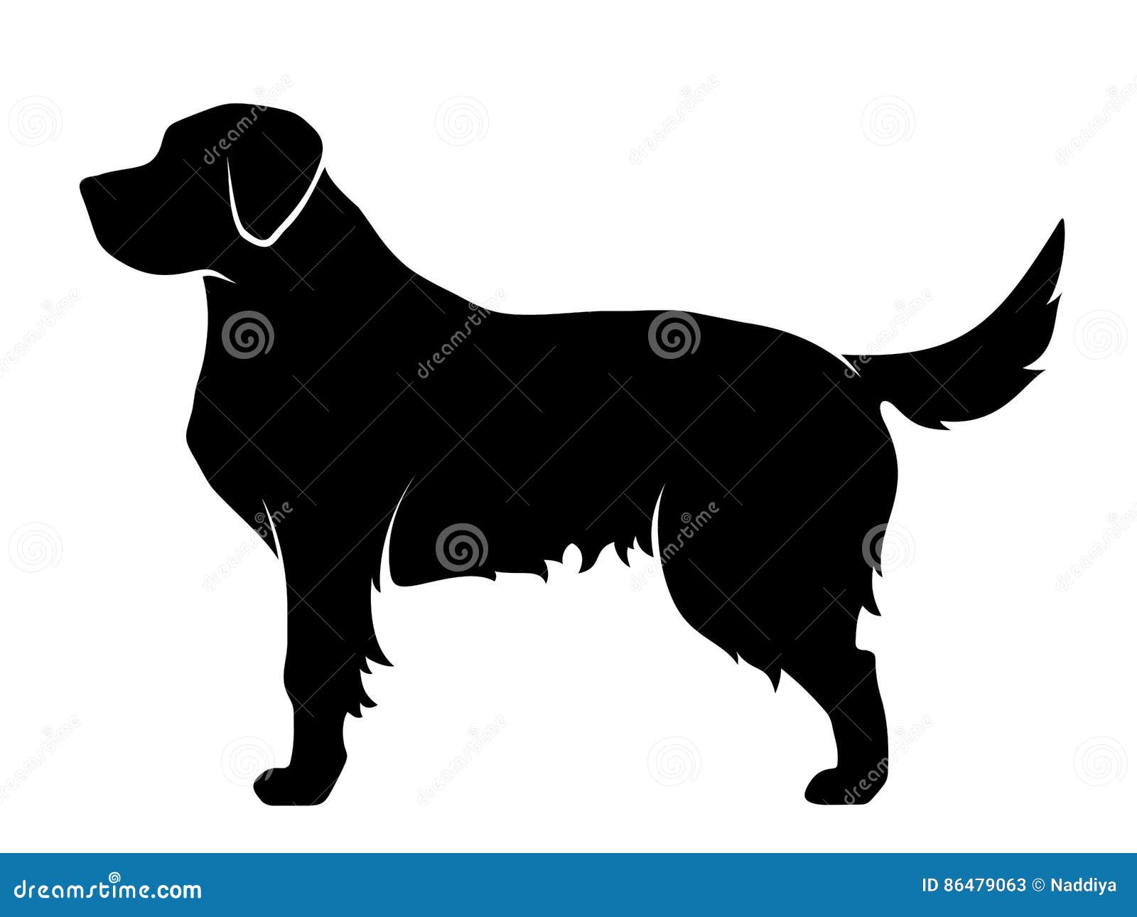 Sitting Lab Dog Outline