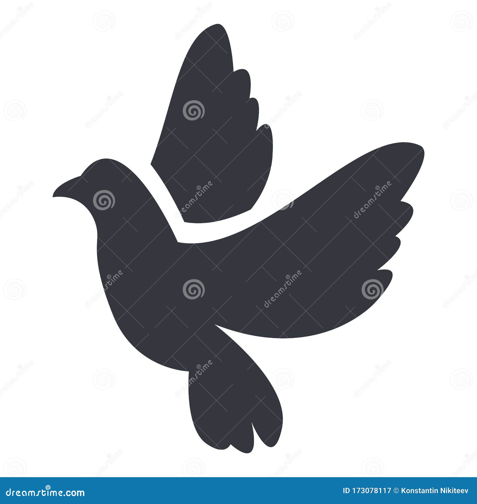 Single Flying Bird Silhouette