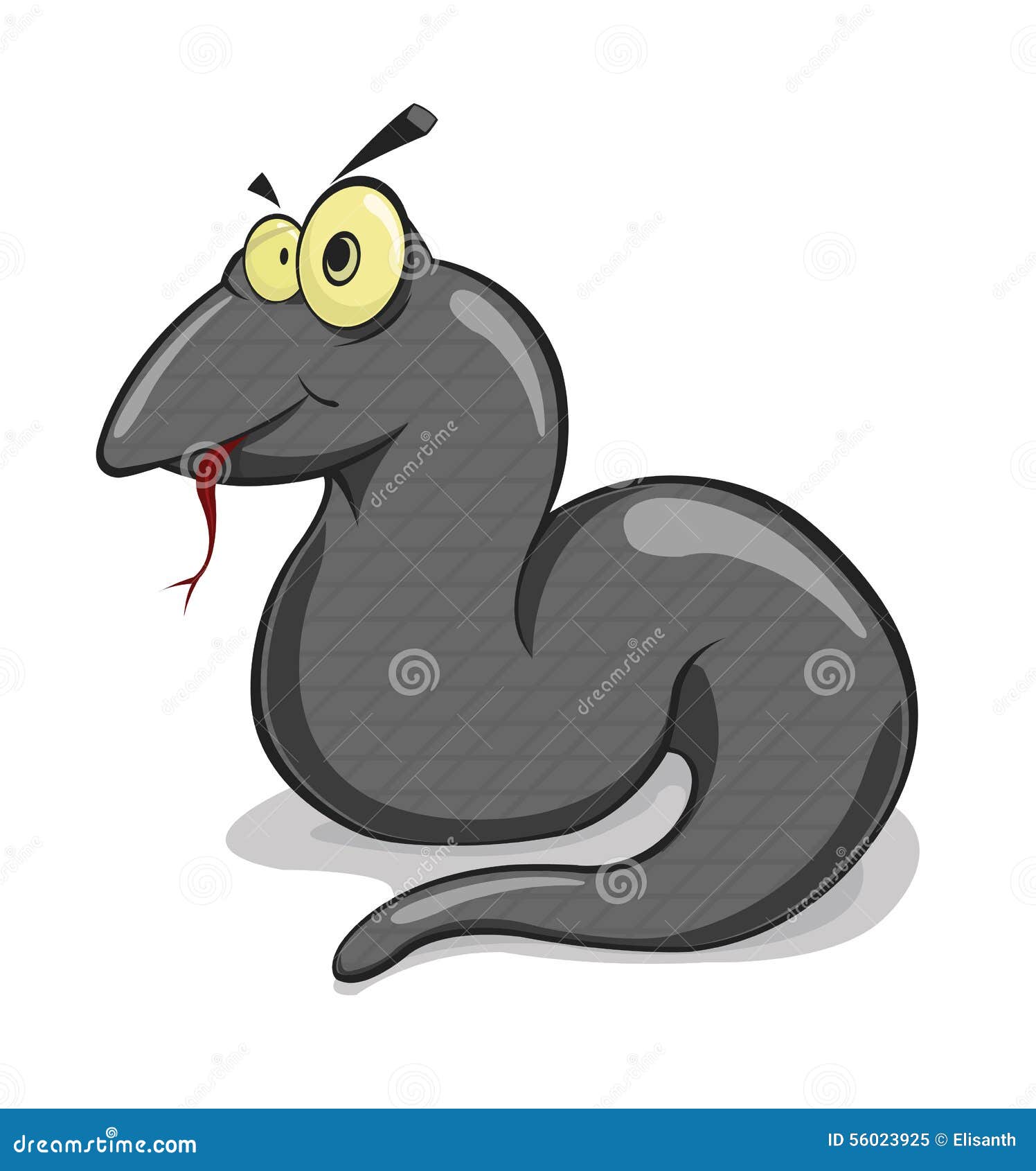 Vector black snake stock vector. Illustration of animal - 56023925
