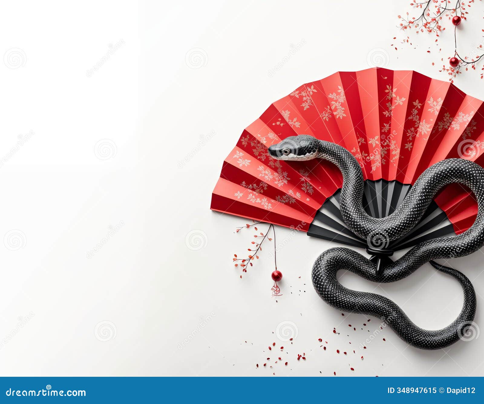 A Snake Is Winding Through A Glowing Lunar Moon Phases On A Dark ...