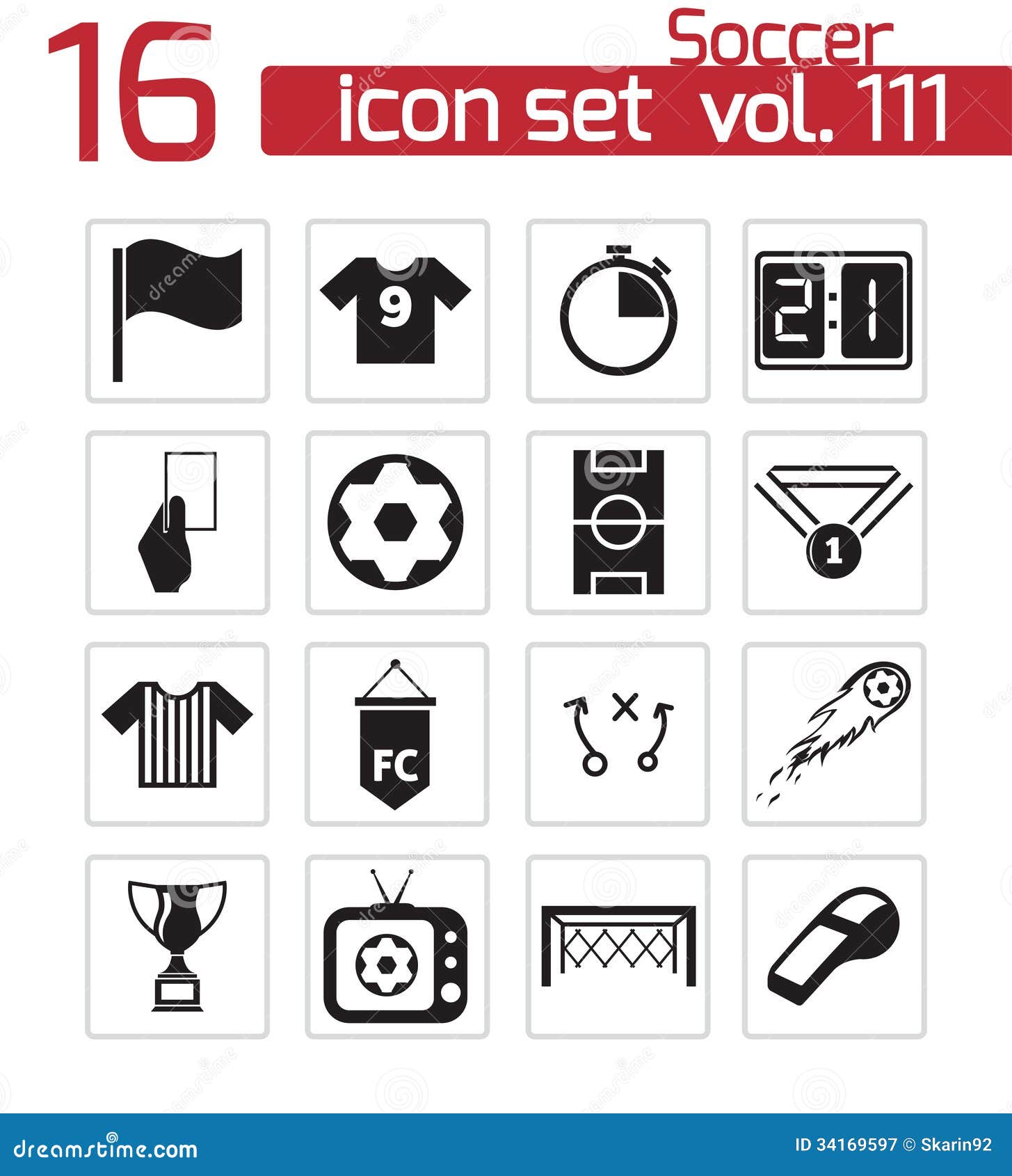 Vector Black Soccer Icons Royalty-Free Stock Photography ...