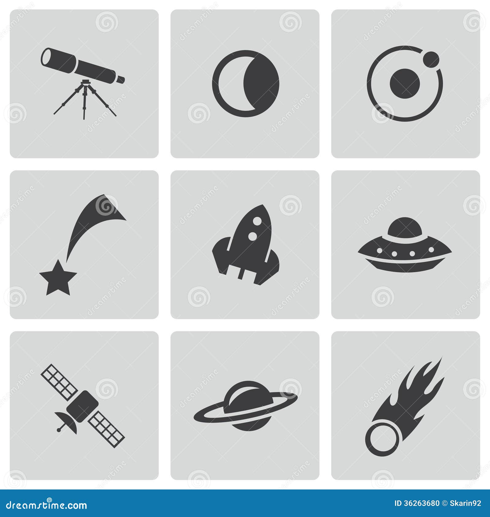 Vector Black Space Icons Set Stock Illustrations – 13,463 Vector Black ...