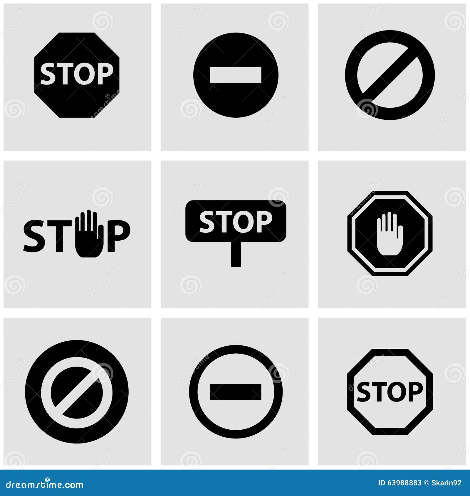 Black Stop Abuse Sign With Hand Icon Poster On Creamy Background ...
