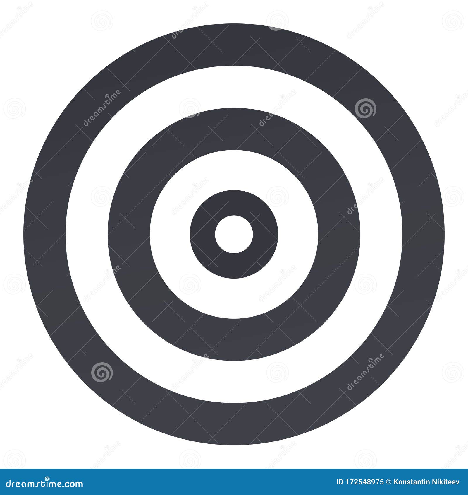 Vector Black Target Icon stock vector. Illustration of competition ...