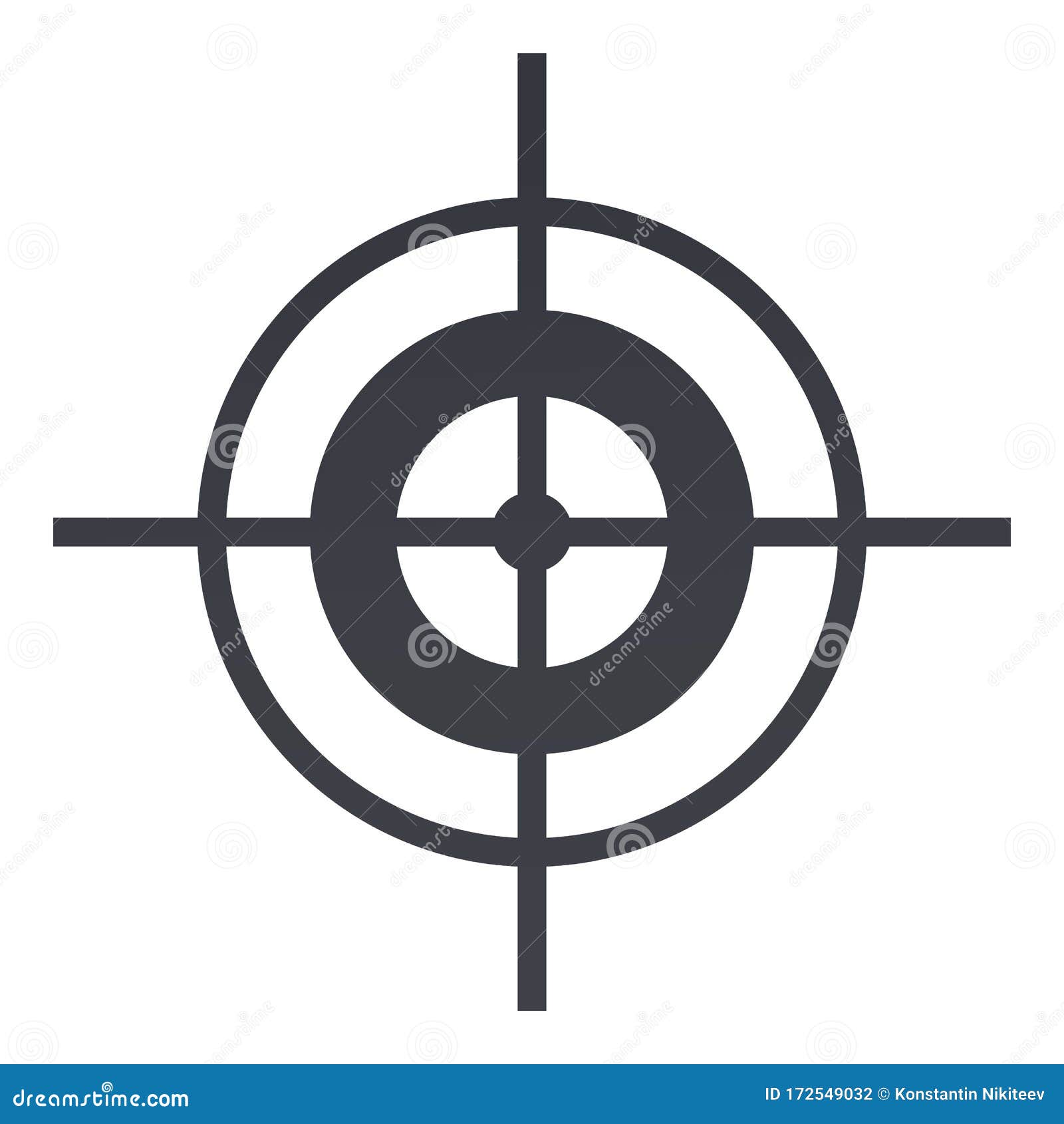 Vector Black Target Icon stock vector. Illustration of info - 172549032