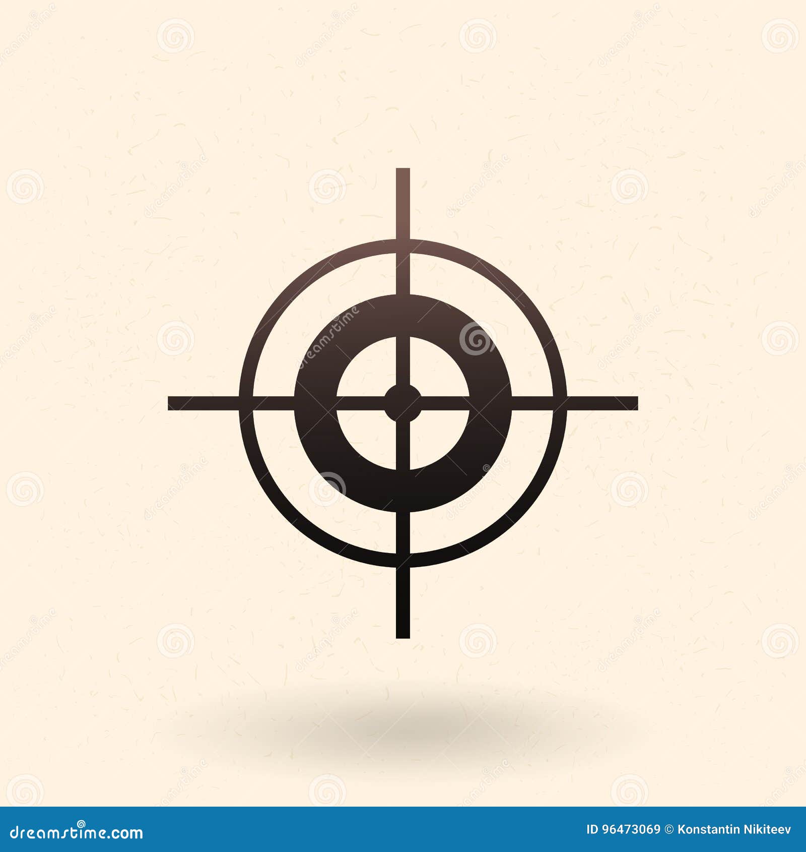 Vector Black Target Icon stock vector. Illustration of kill - 96473069