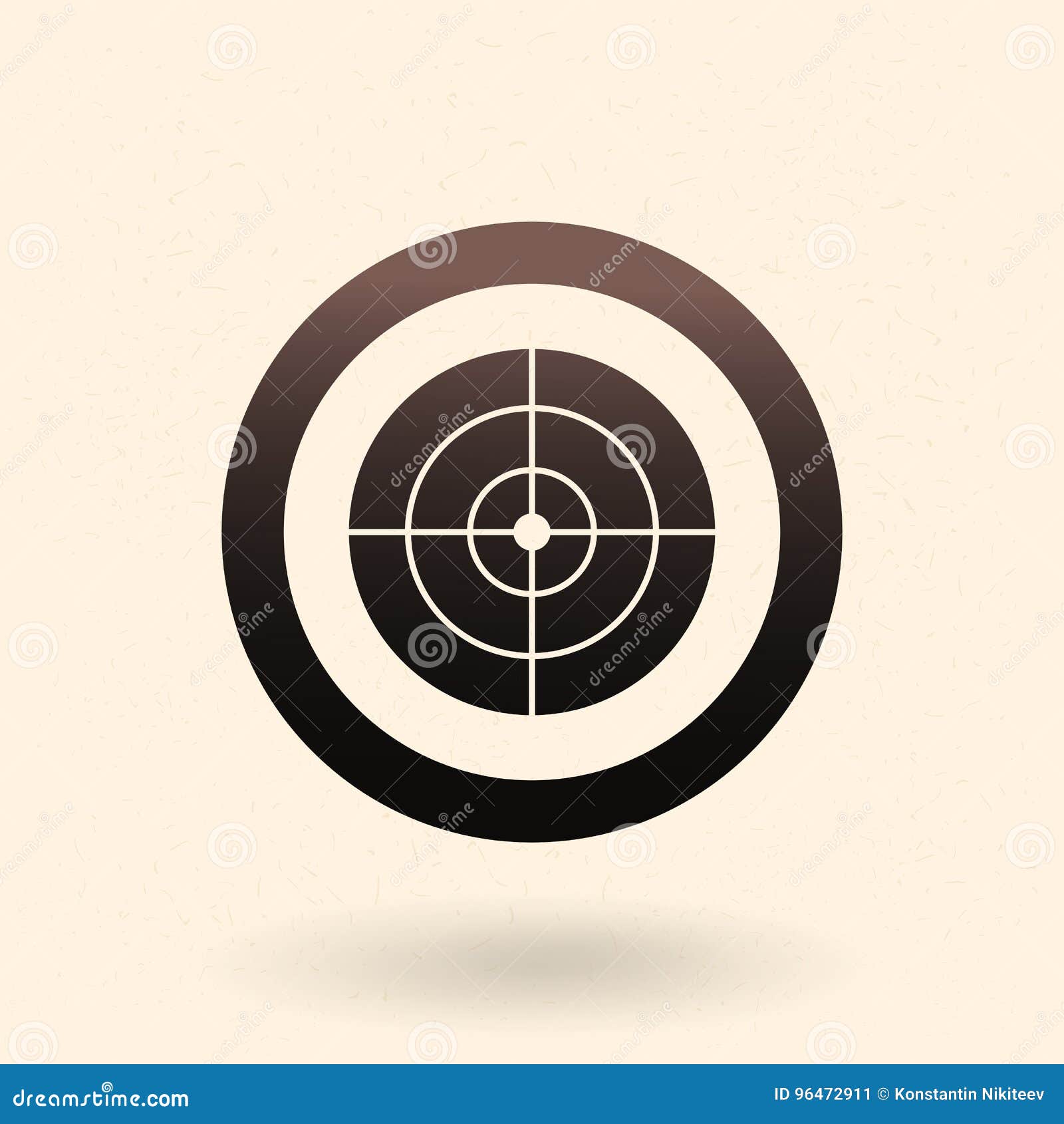 Vector Black Target Icon stock vector. Illustration of kill - 96472911