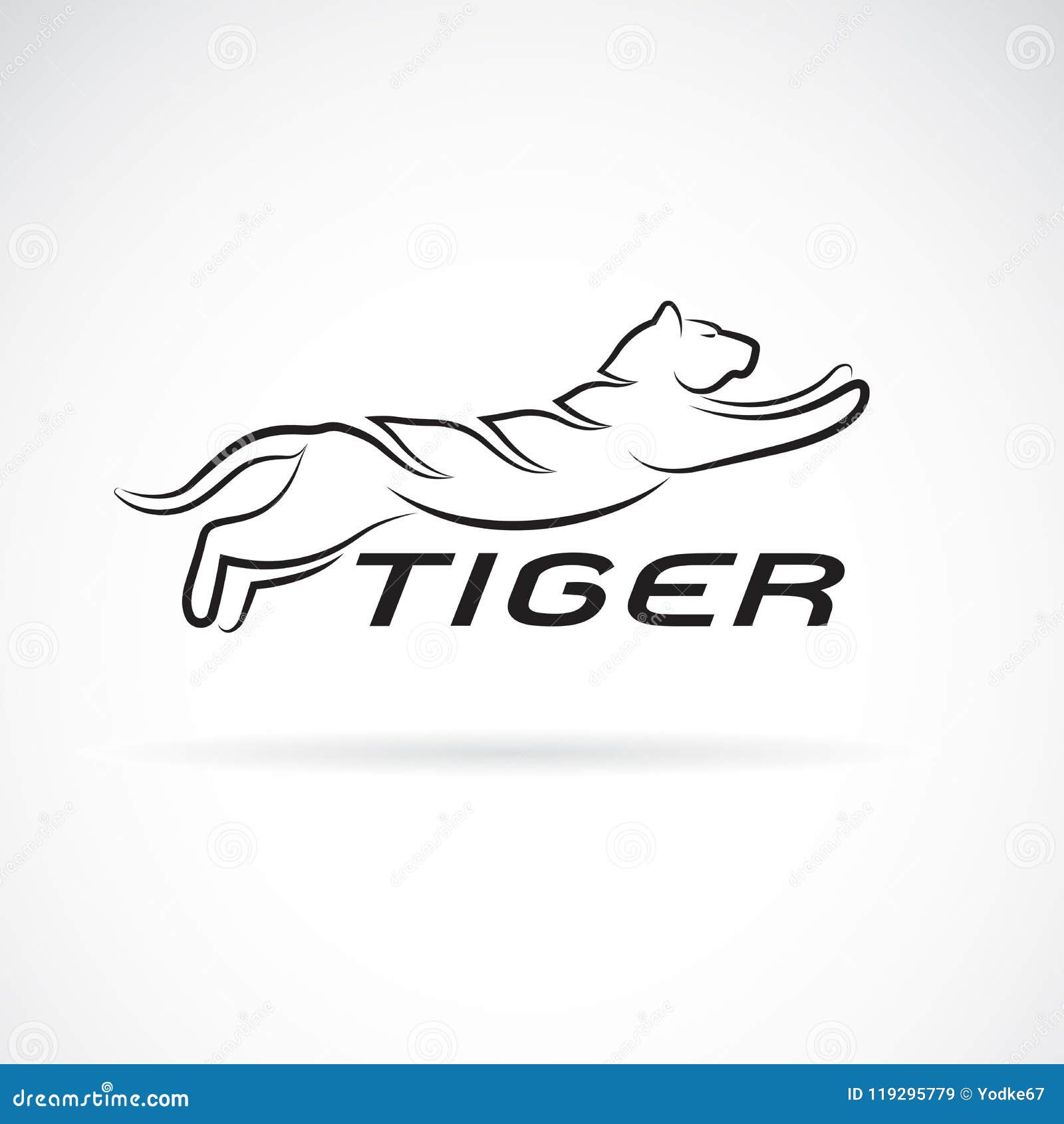 Black Tiger Trace Silhouette. Vector Flat Illustration. Wild Beast Paw ...