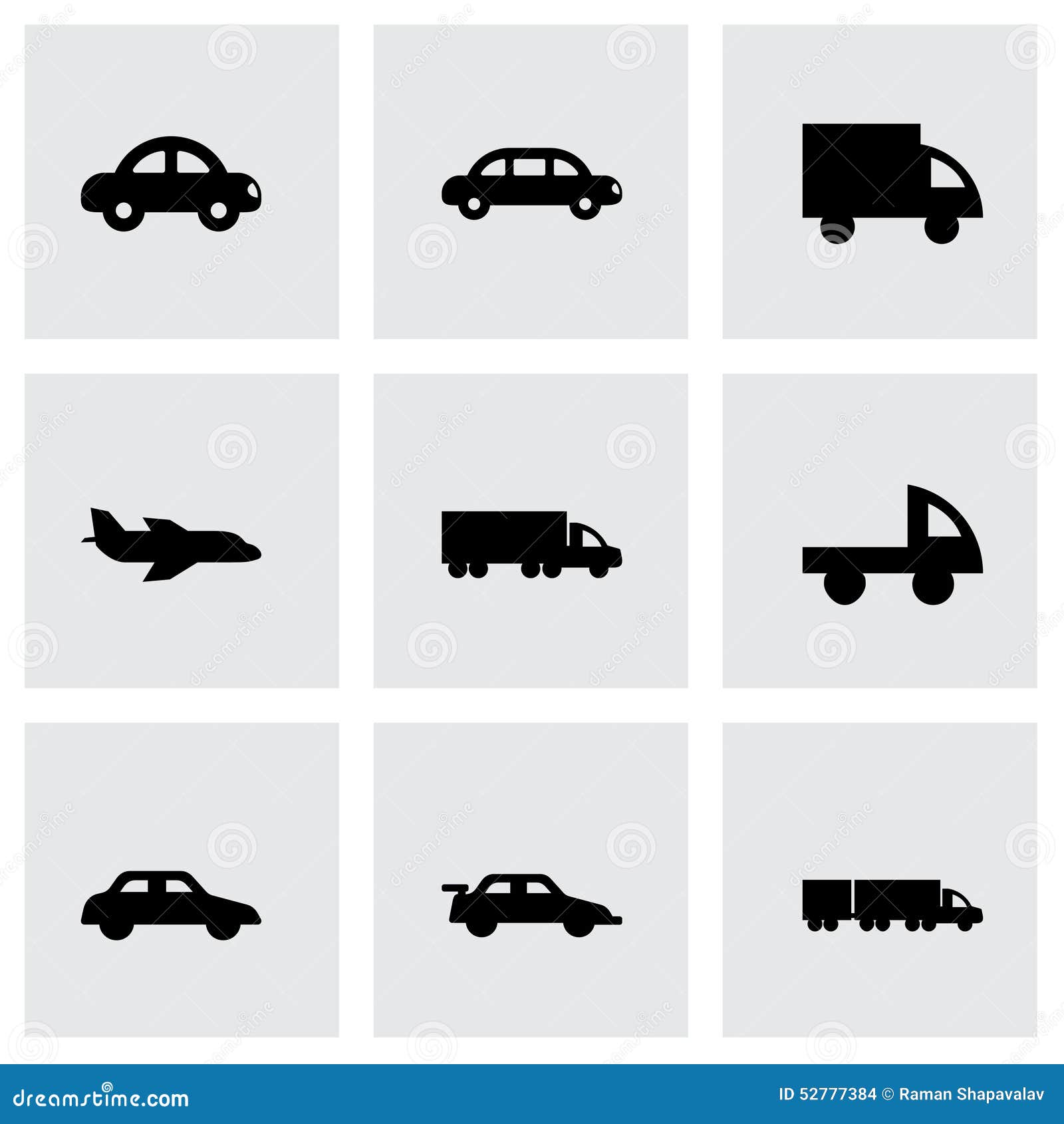 Vector Black Vehicles Icons Set Stock Vector - Illustration of trailer ... Vector Black Vehicles Icons Set Stock Vector - Illustration of trailer ...