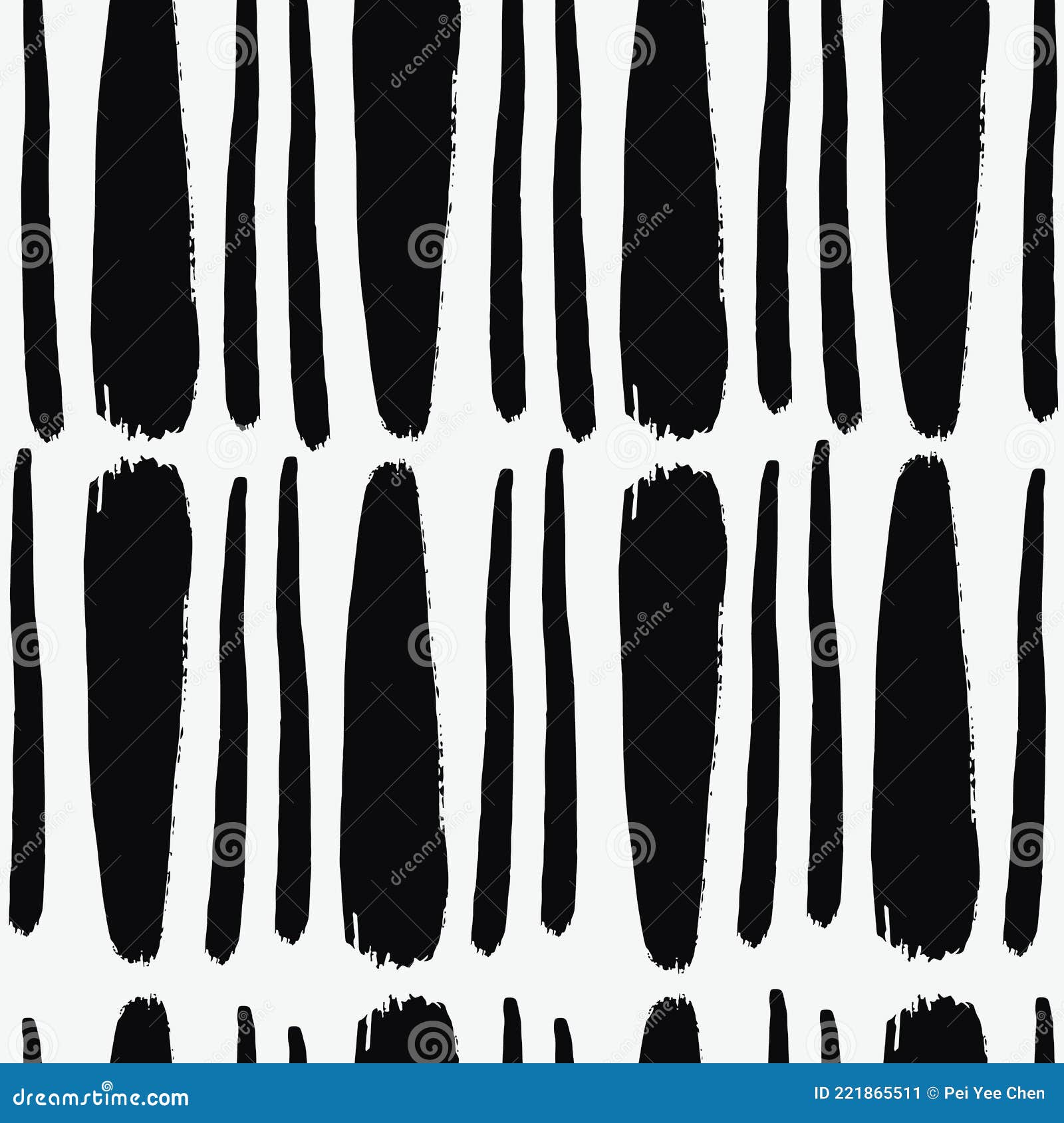 Vector Black Vertical Stripes on White Background, Different Thickness ...