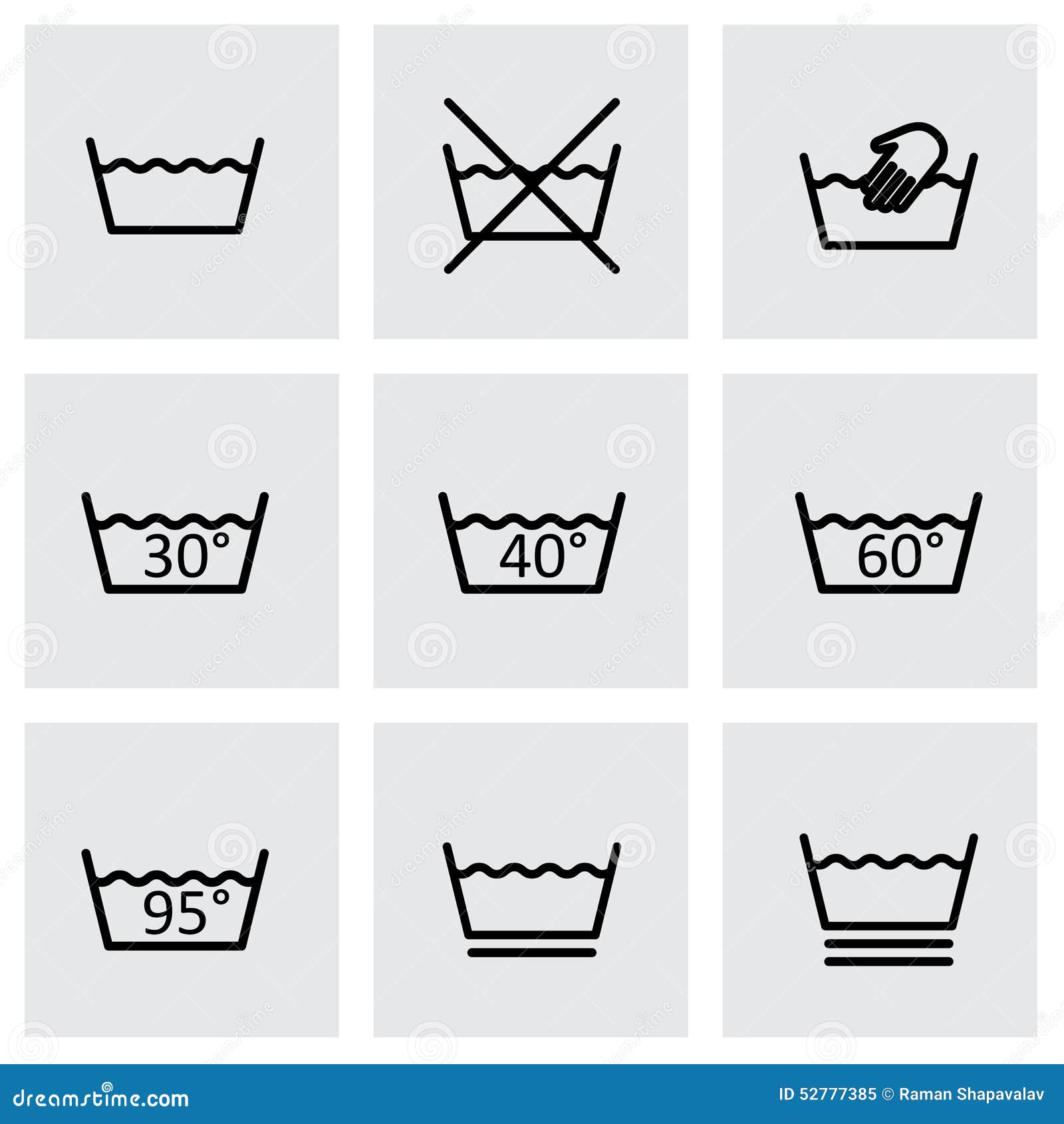 Washing Signs Vector Illustration | CartoonDealer.com #16095226