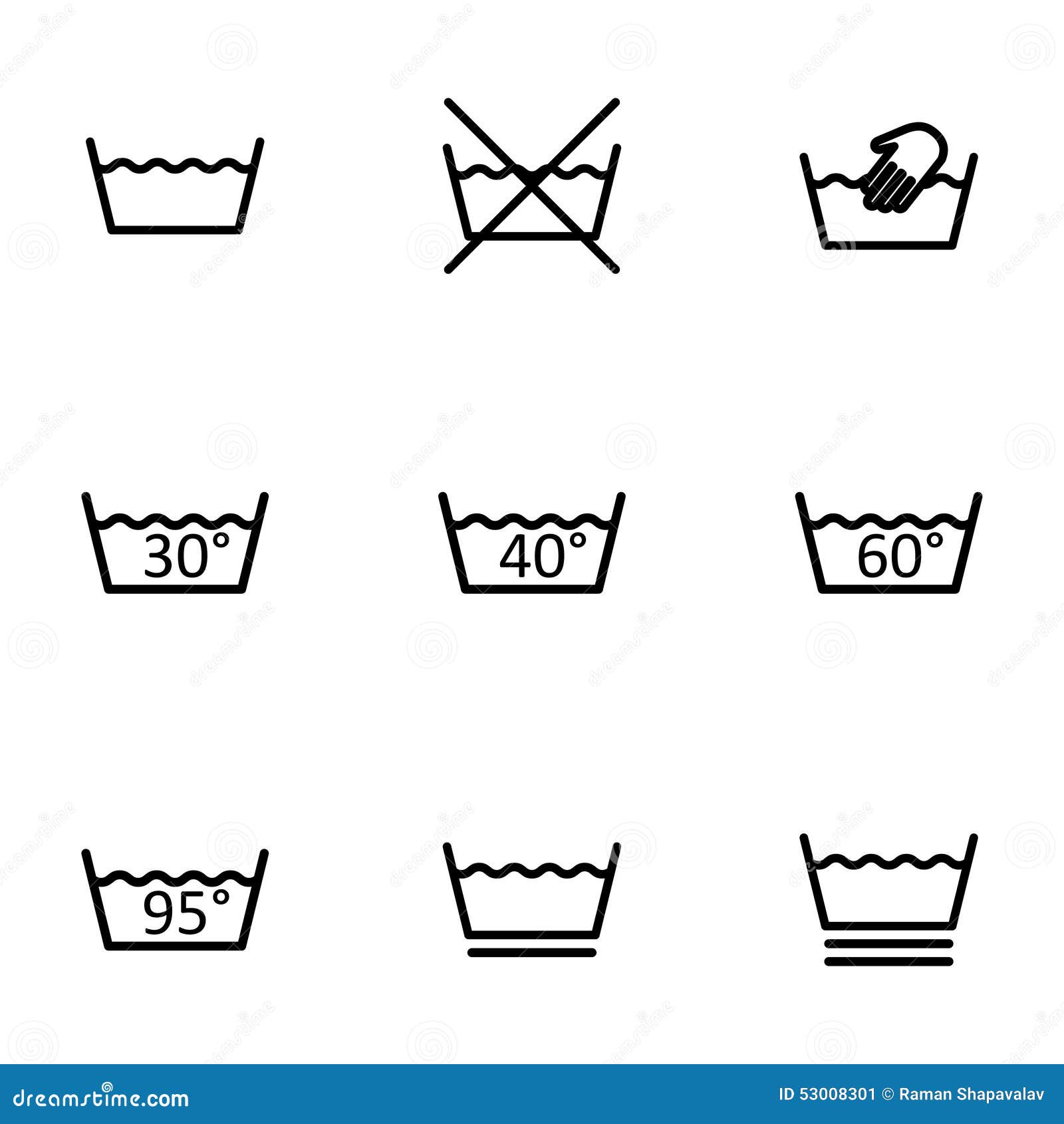 Washing Signs Vector Illustration | CartoonDealer.com #16095226