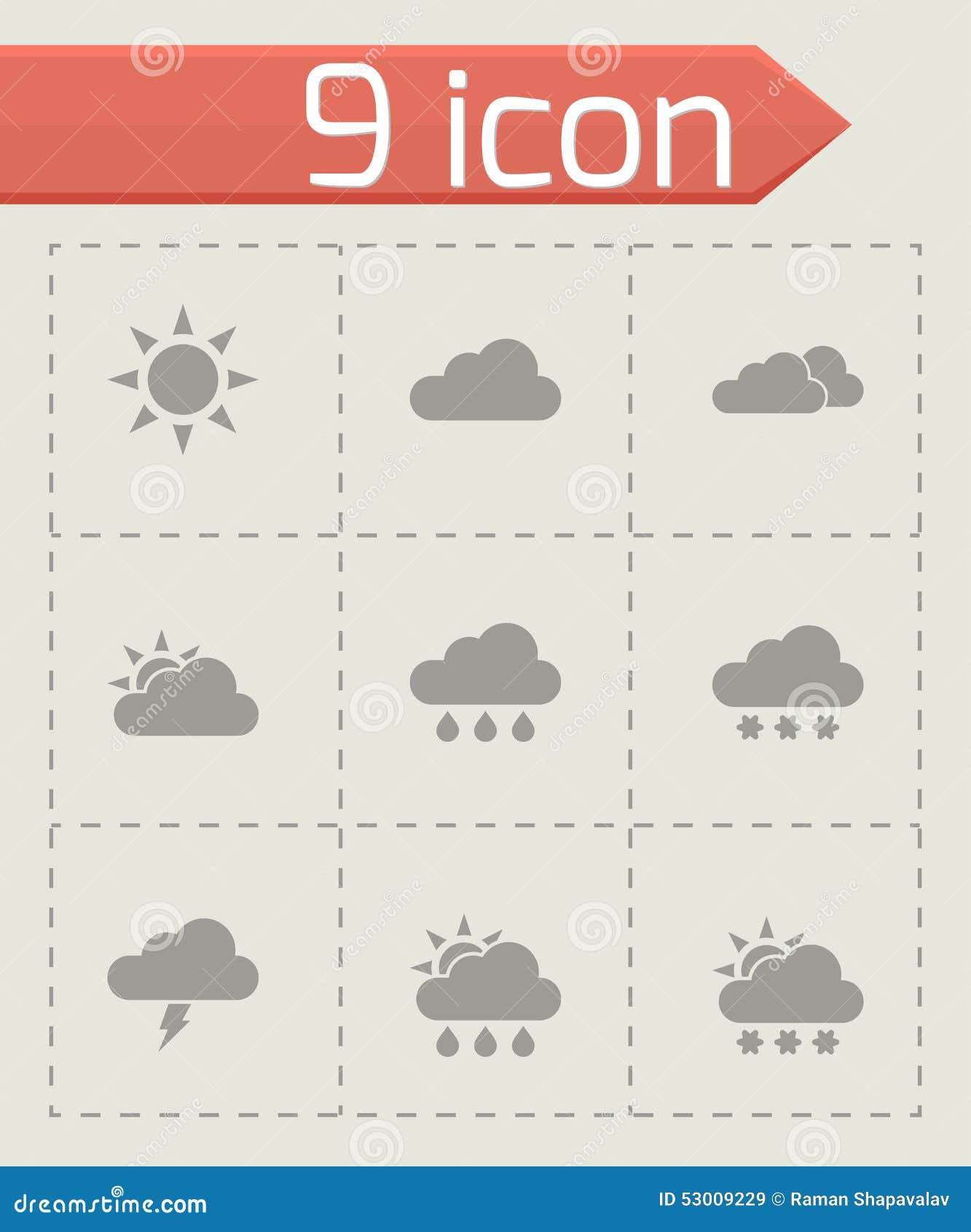 Vector Black Weather Icon Set Stock Vector - Illustration of abstract ...