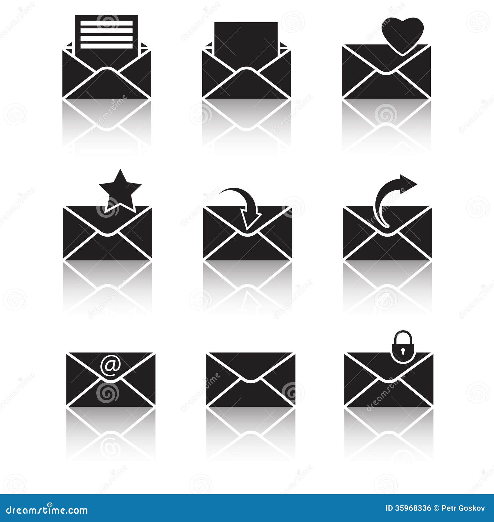 Vector Black Web Icons Set on Gray Stock Vector - Illustration of icon ...